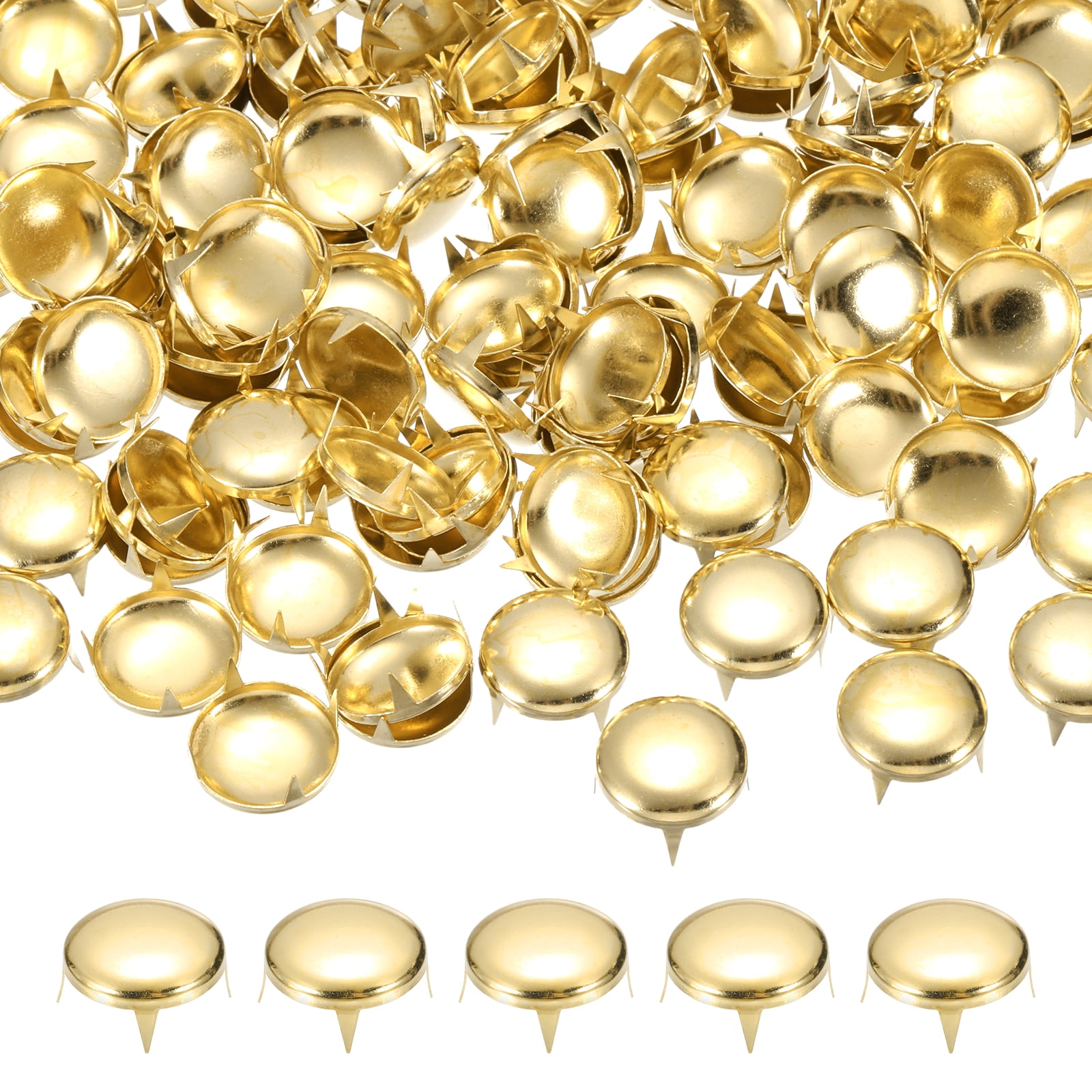 16mm Round Dome Rivet, 180 Pcs Metal 4 Claw Spike Spot Stud Punk Rock ...