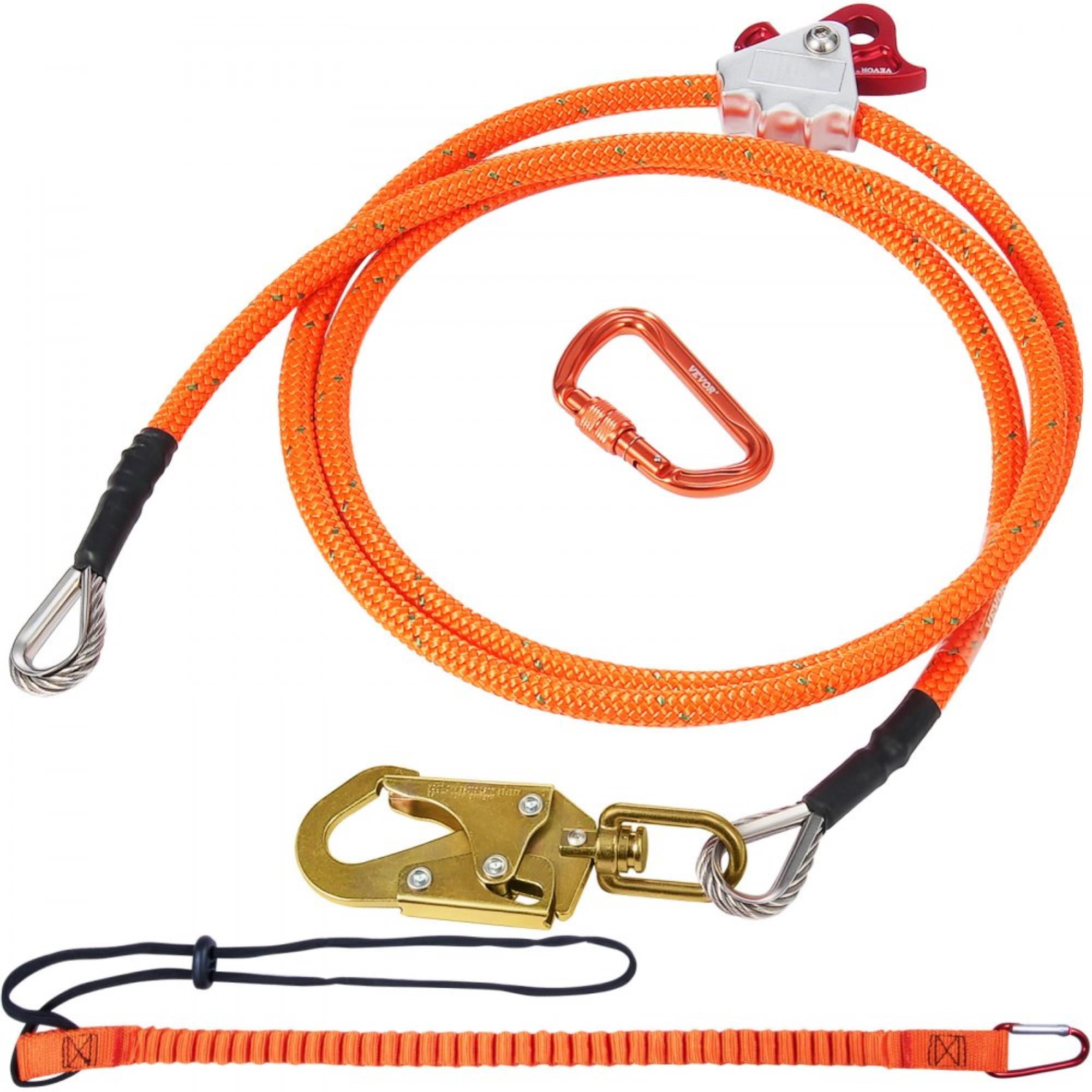 16mm Steel Core Flipline for Tree Climbing - 10ft Arborist Safety Rope ...