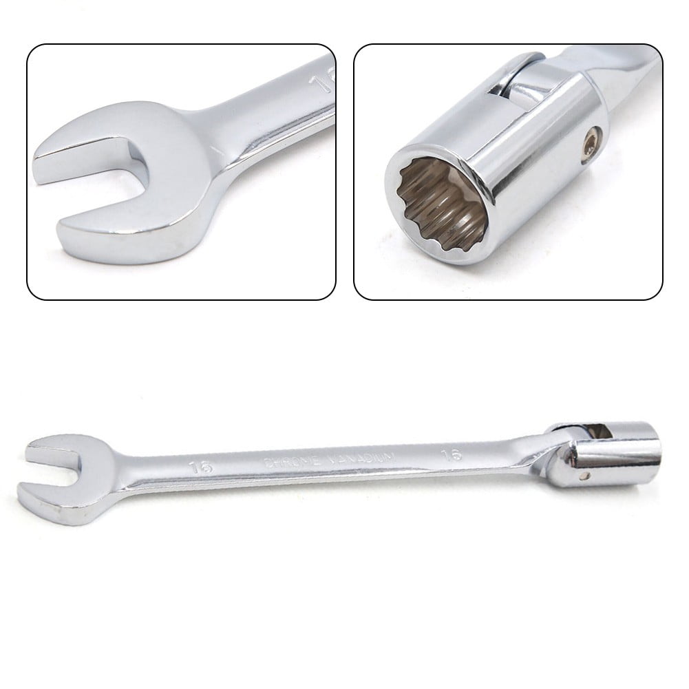 16mm Swivel Head Combination Socket Spanner Wrench Auto Car Repairing ...