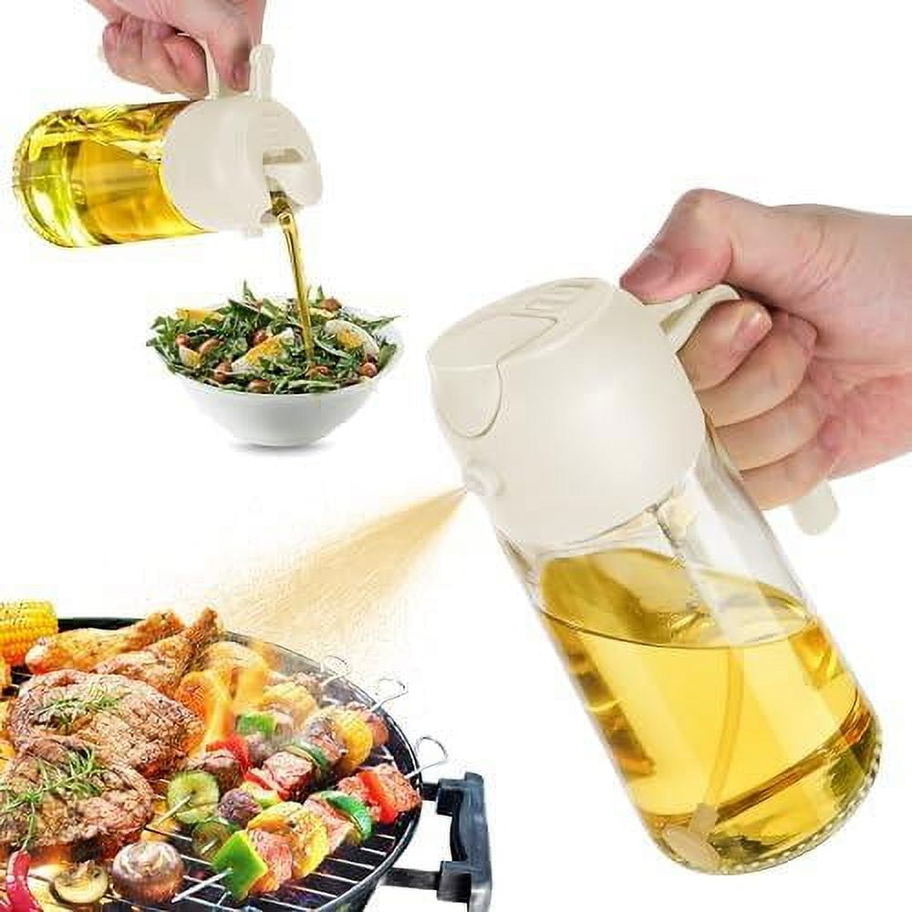 16oz/470ml Oil Dispenser Bottle for Kitchen - 2 in 1 Olive Oil ...