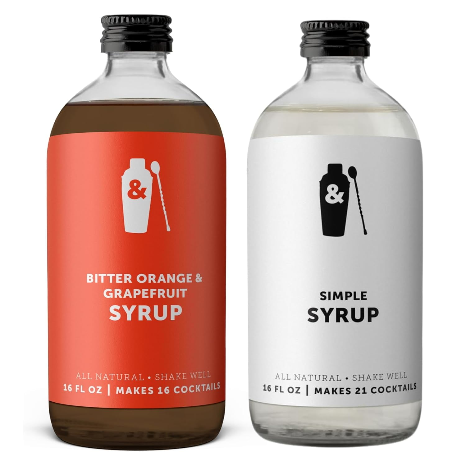 16oz Bitter Orange & Grapefruit Syrup + 16oz Simple Syrup, Cocktail ...