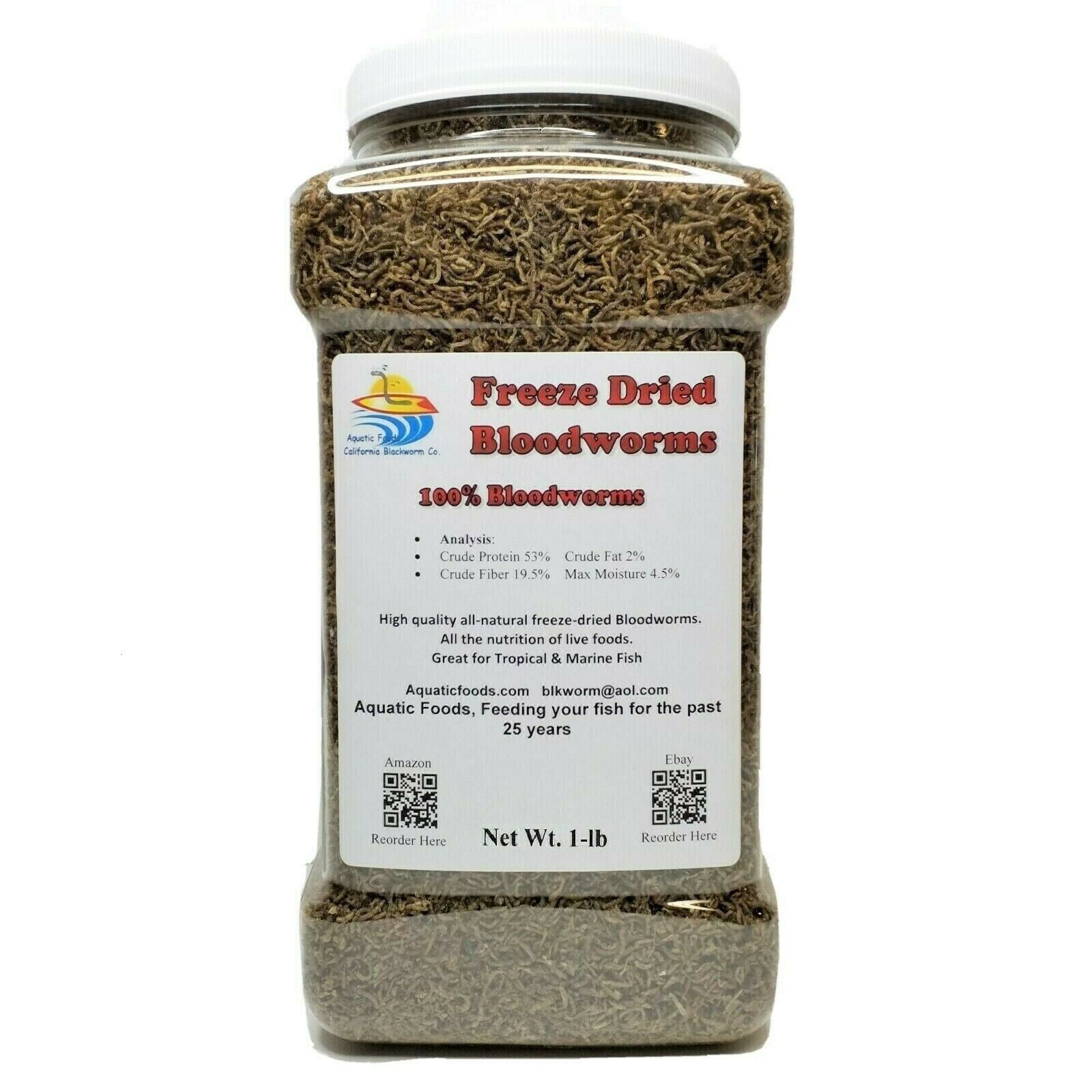 16oz Bloodworms, Freeze Dried Fresh Grade A Floating Bloodworms for All ...