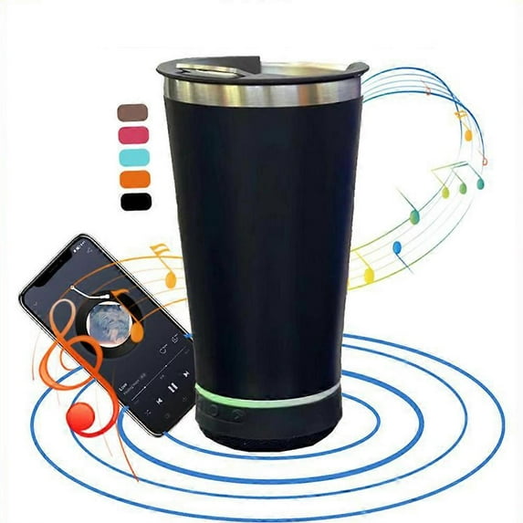 16oz Bluetooth Speaker Mug, Personalized Music Speaker Tumbler Mug ...