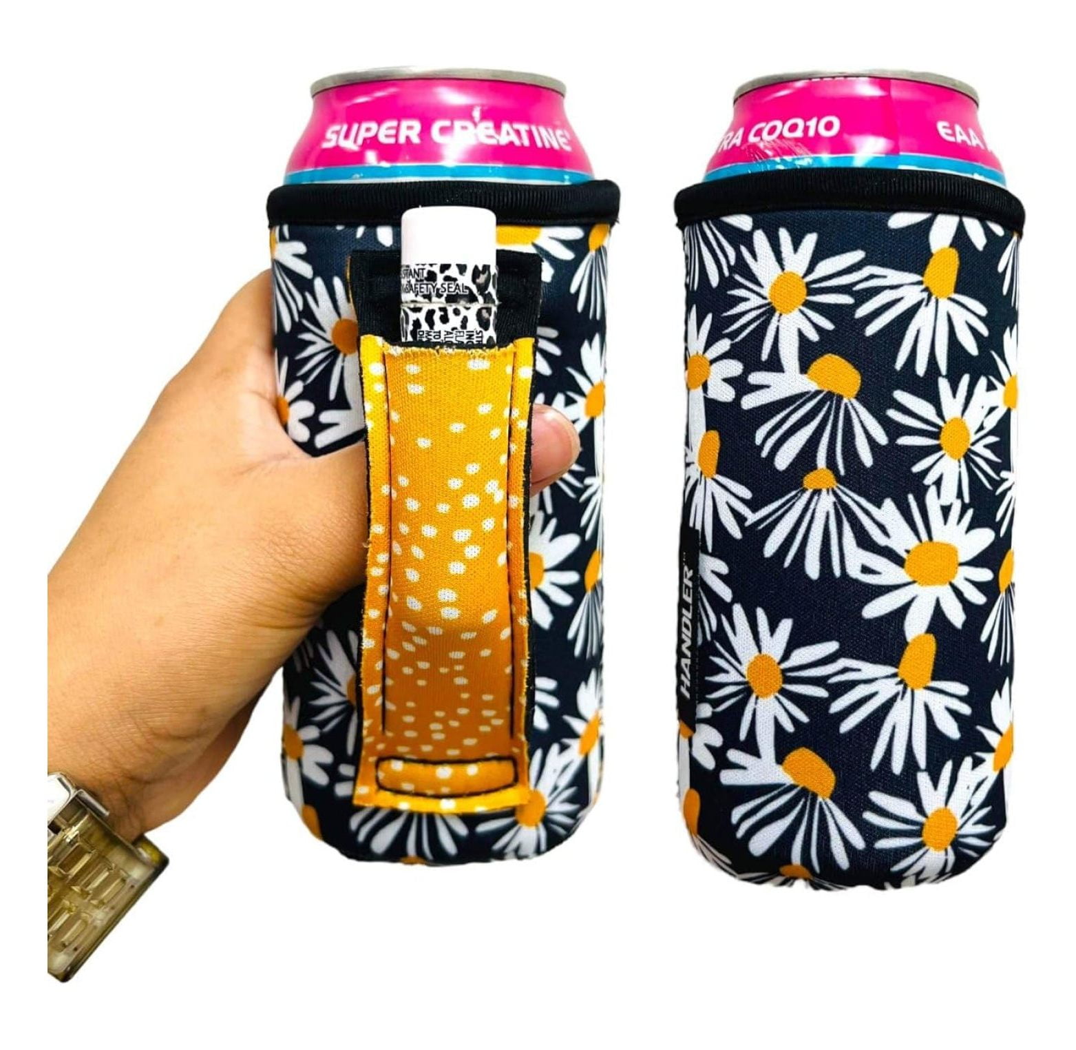 16oz Can Cooler Insulated - Neoprene Fabric Beverage Cooler Sleeve w ...