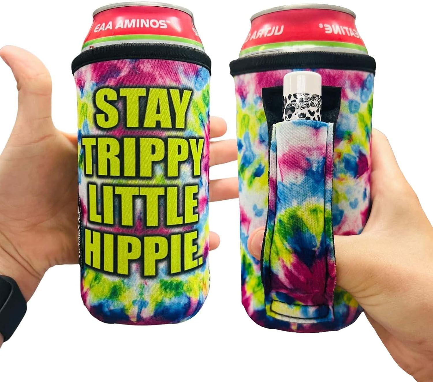 16oz Can Cooler Insulated - Neoprene Fabric Beverage Cooler Sleeve w ...