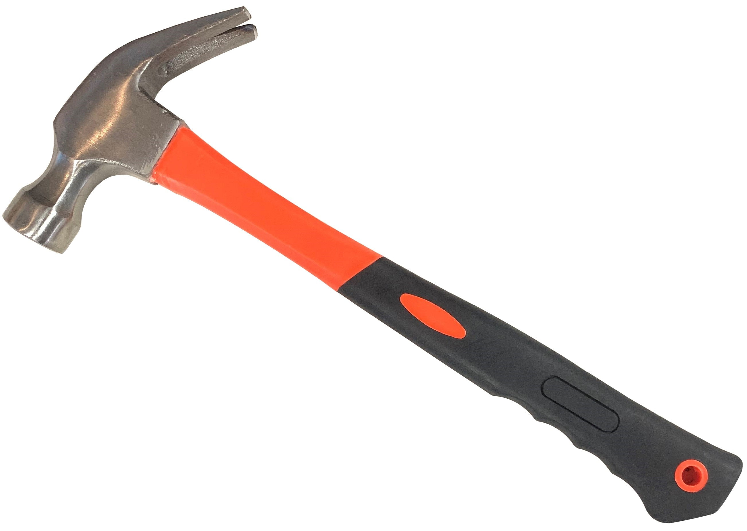 16oz Claw Hammer Orange Fiber Glass with Grip - Walmart.com