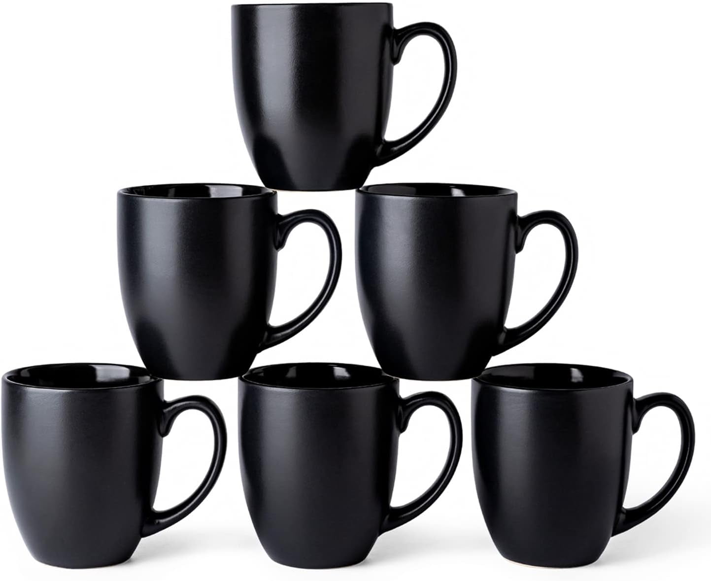 16oz Coffee Mugs Set of 6, Large Ceramic Coffee Mugs for Men, Women ...