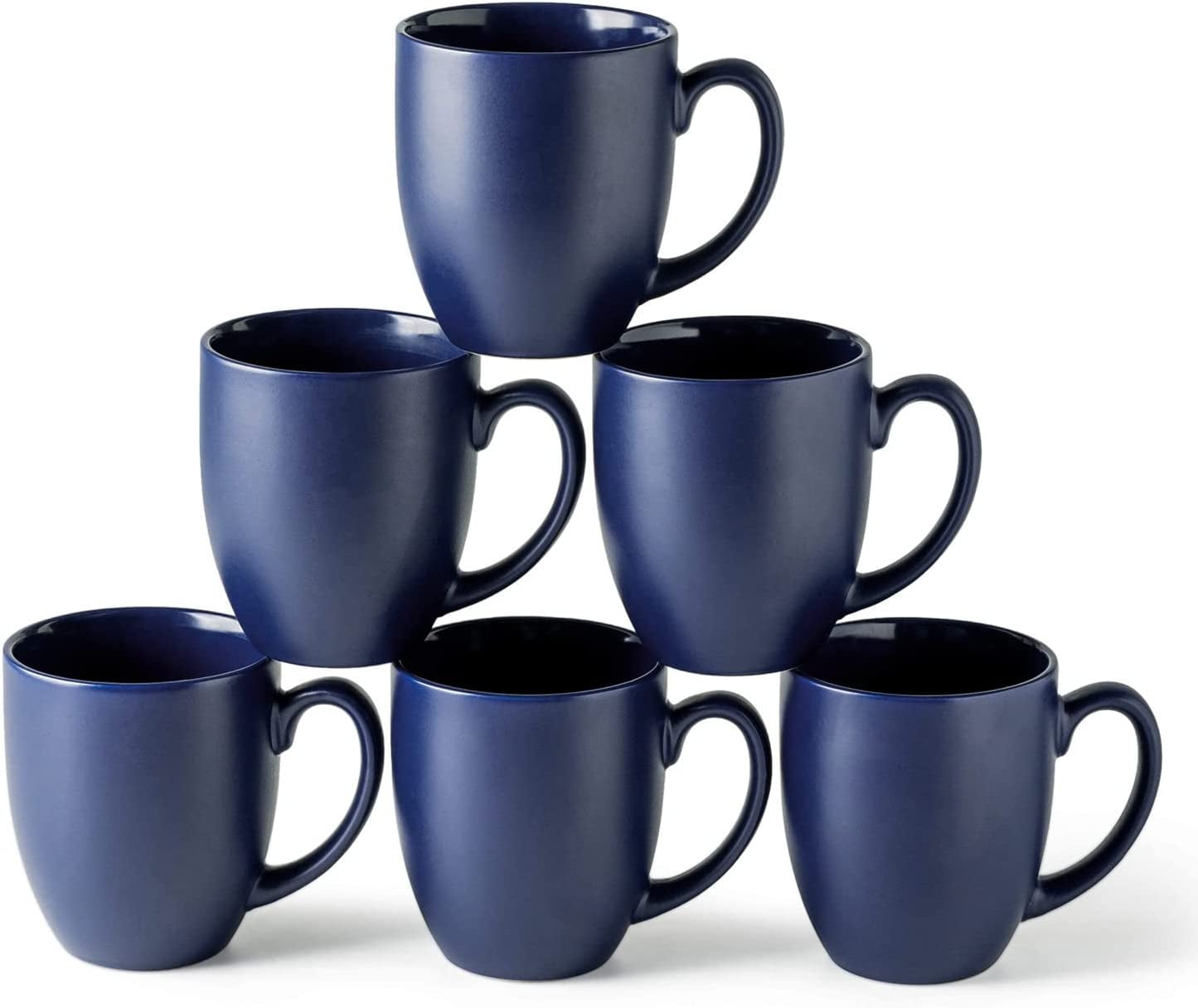 16oz Coffee Mugs Set of 6, Large Ceramic Coffee Mugs for Men, Women ...