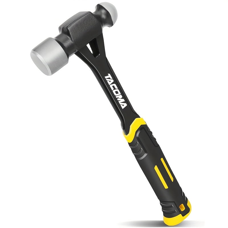 16oz Forged Steel Ball Pein Hammer - One-Piece High-Carbon Construction ...
