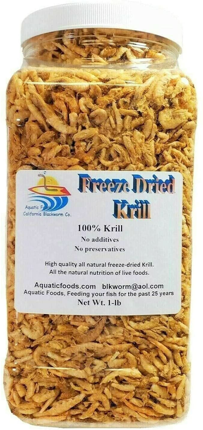 16oz Freeze Dried Krill for Oscars, Arowana, Cichlids, Marines, Koi ...