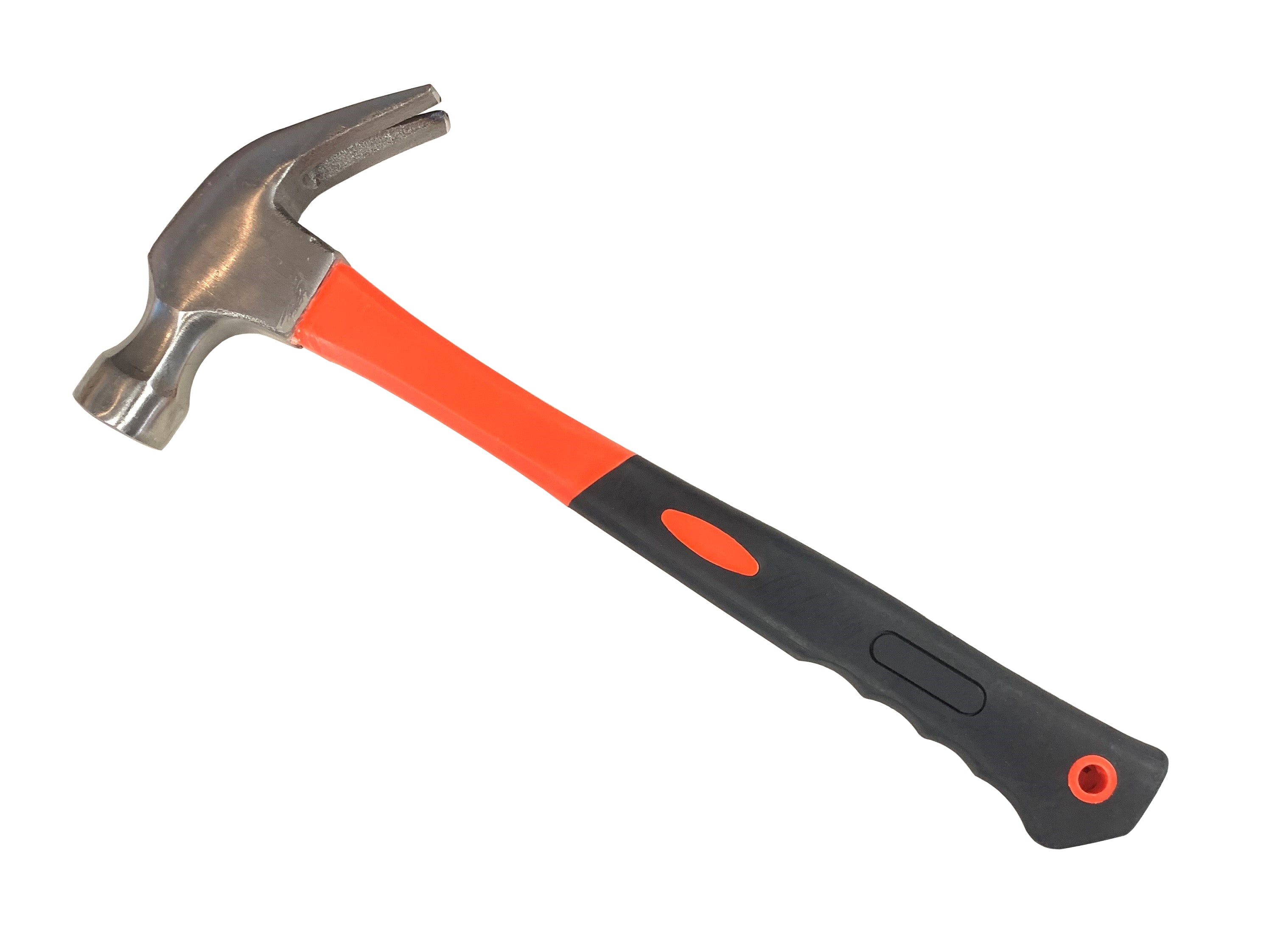 16oz Hammer Claw Orange Fiber Glass Handle with Grip - Walmart.com