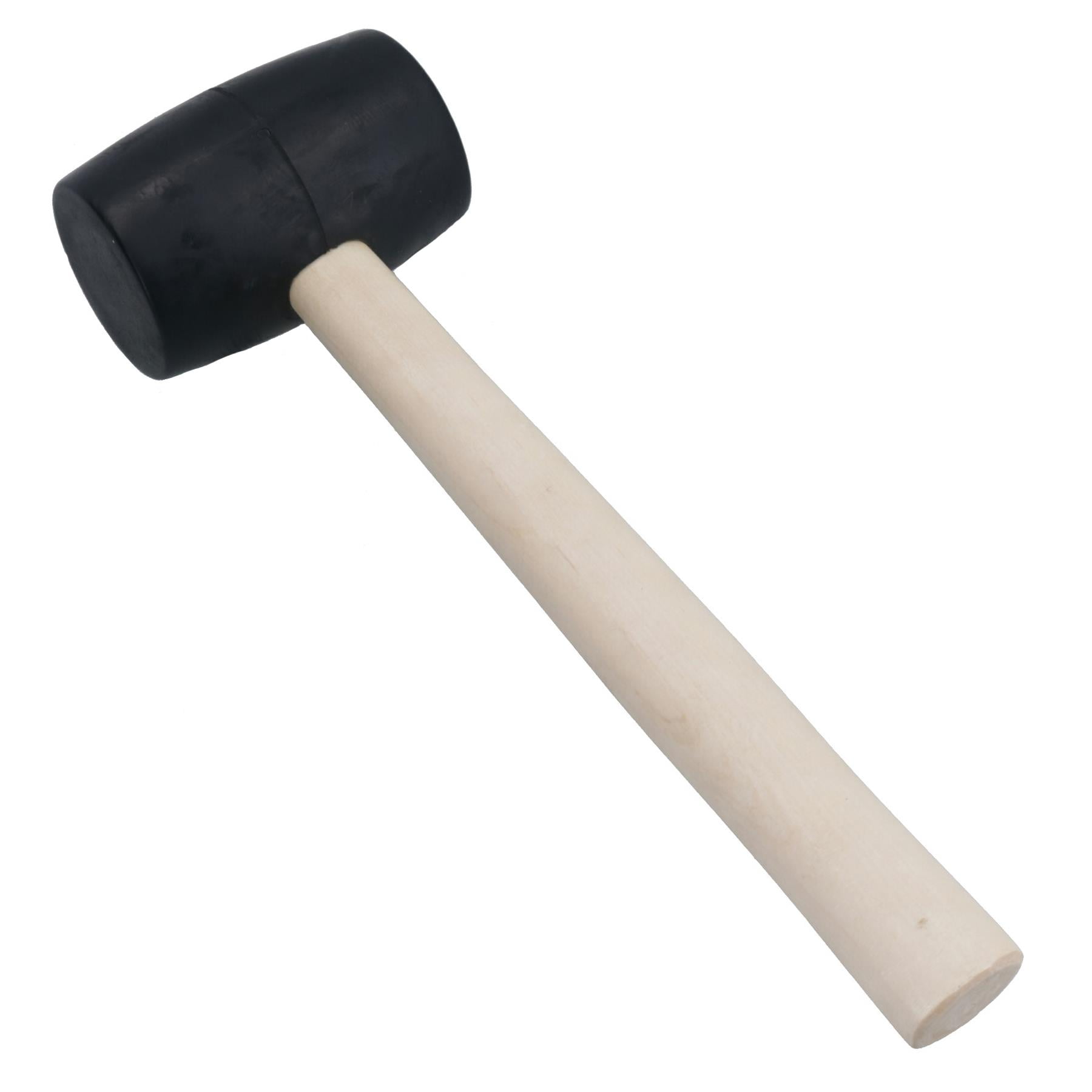 16oz Heavy Duty Rubber Mallet Hammer Wooden Soft Grip Handle Non ...