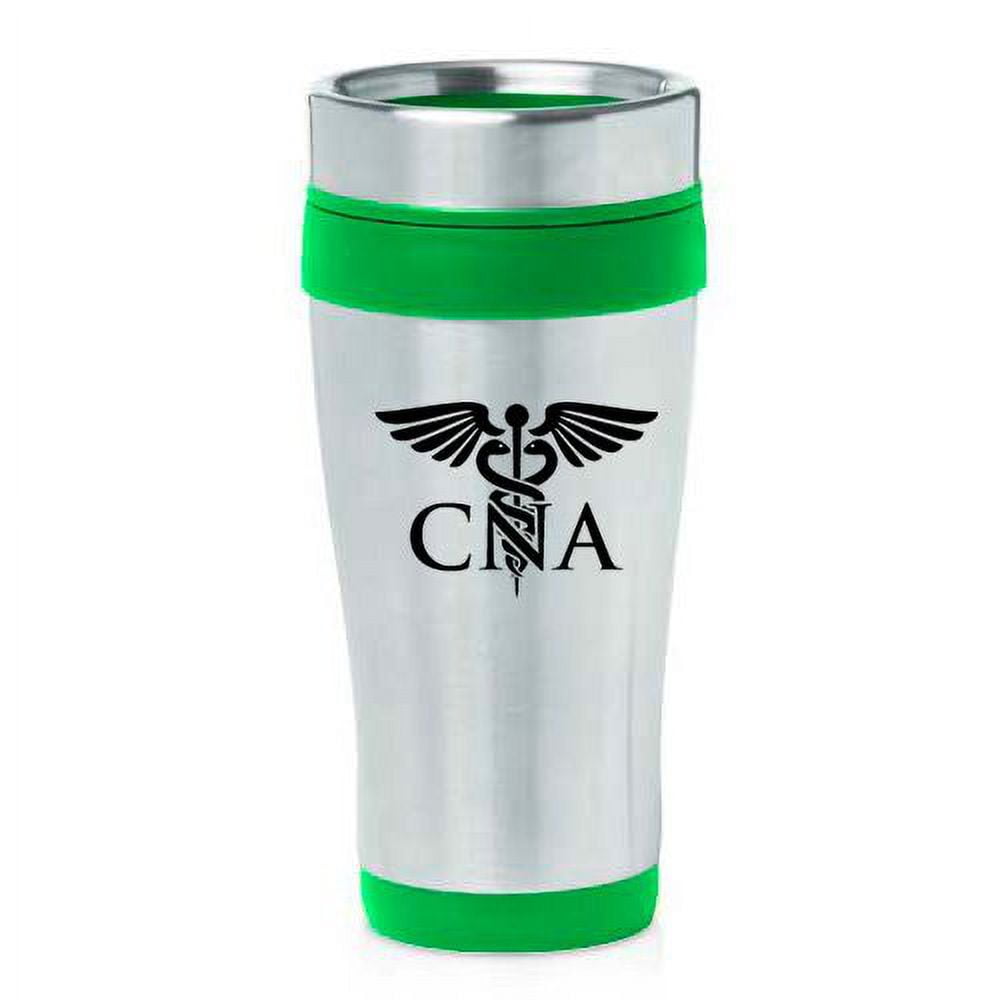 16oz Insulated Stainless Steel Travel Mug CNA Medical Symbol Nursing ...