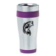 16oz Insulated Stainless Steel Travel Mug Coffee Mug Tumbler Bass Fish ...