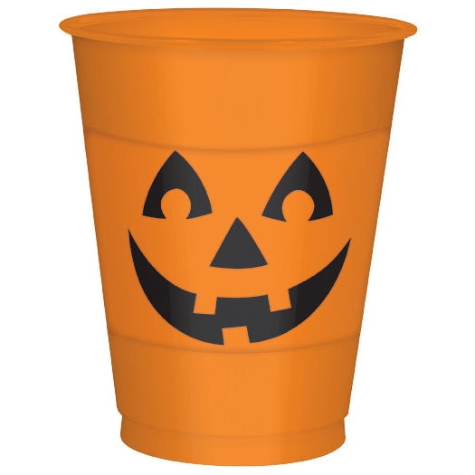 16oz Jack O Lantern Plastic Cups (25 ct) - Walmart.com