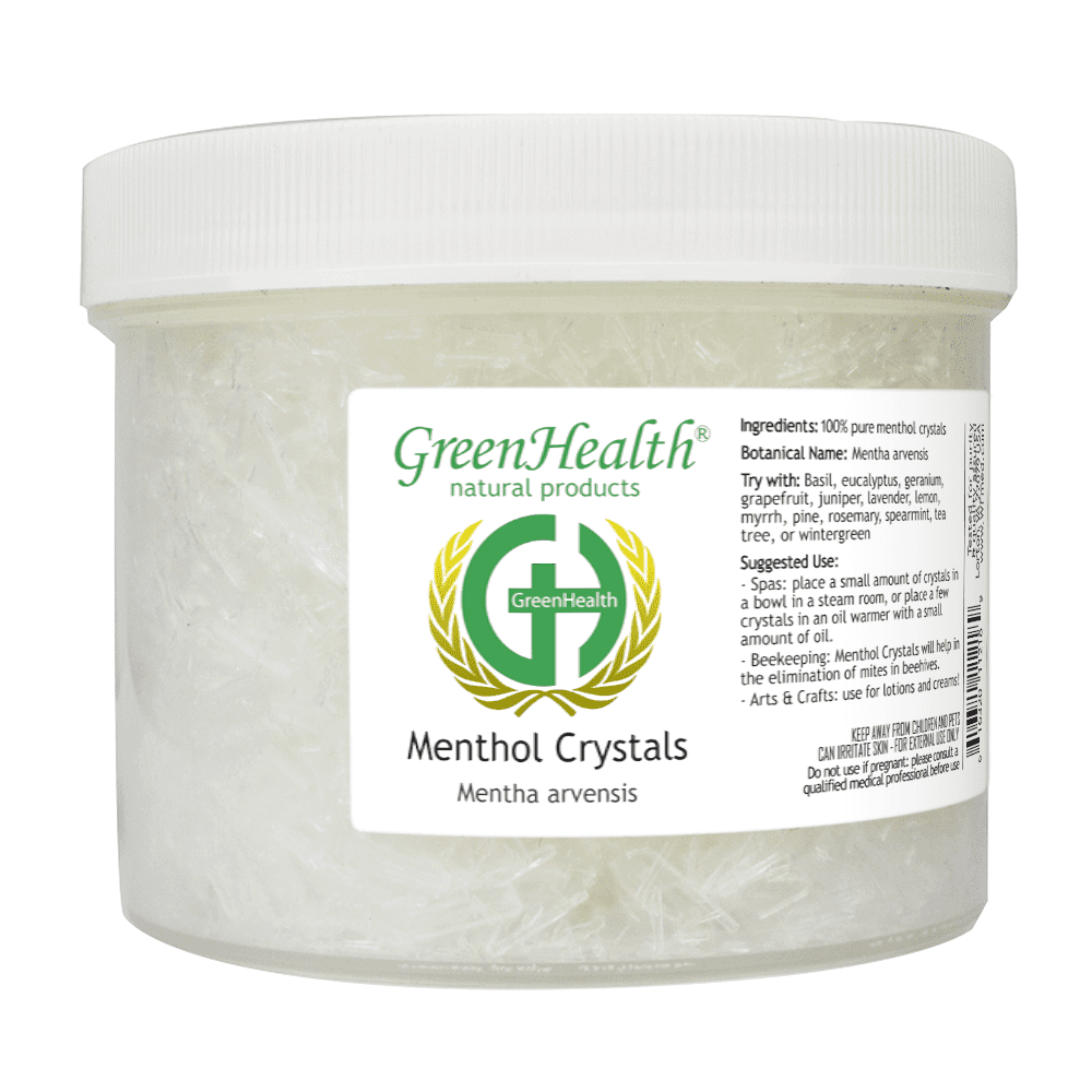 GreenHealth - 100% Pure Natural Organic Menthol Crystals, 16oz ...
