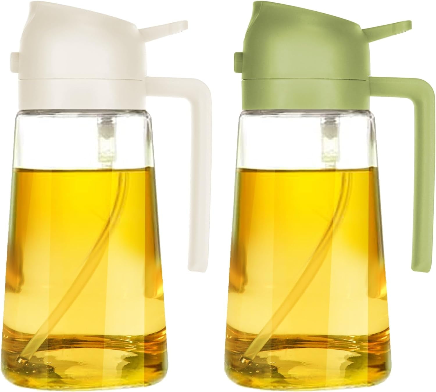 16oz Oil Dispenser Bottle for Kitchen - 2 in 1 Olive Oil Dispenser and Oil Sprayer - 470ml Olive ...