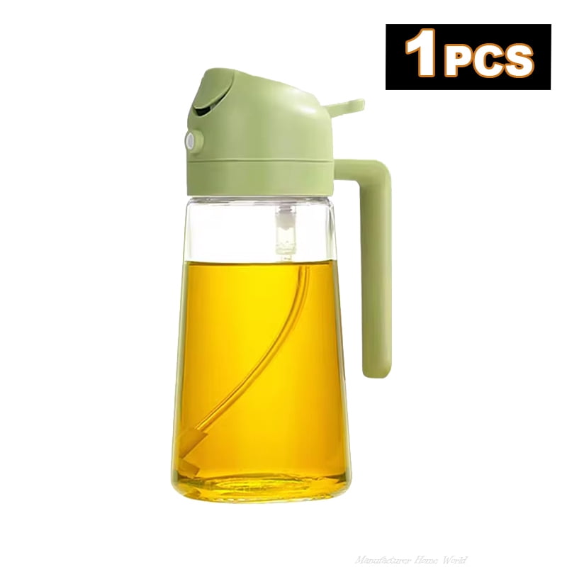 16oz Oil Sprayer for Cooking 2 in 1 Spray & Pour Olive Oil Dispenser ...