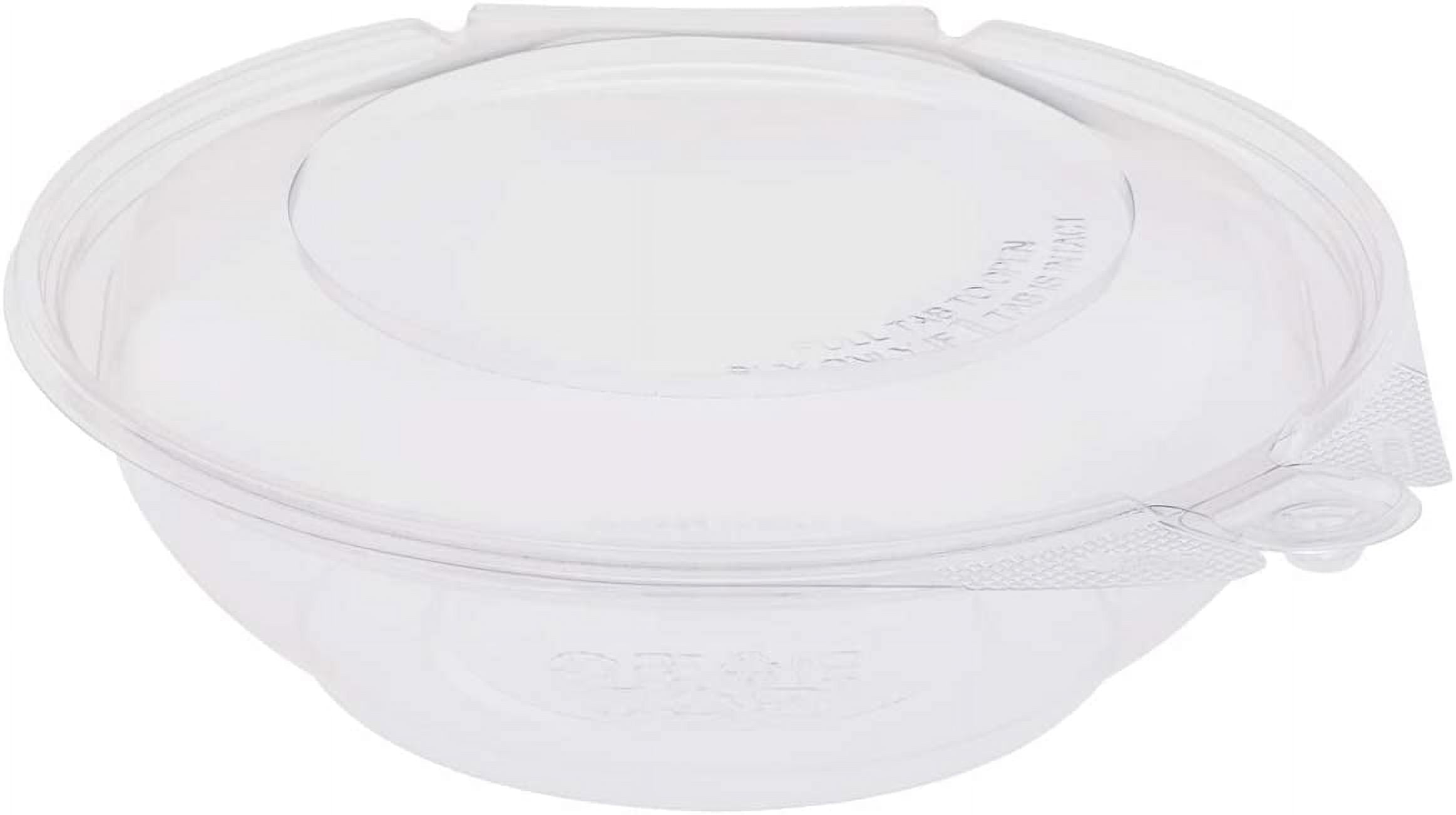 16oz PET Tamper-Proof Salad Bowls with Dome Lids - Clear, Recyclable ...