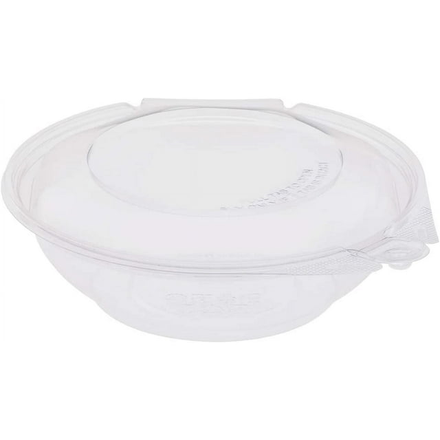 16oz PET Tamper-Proof Salad Bowls with Dome Lids - Clear, Recyclable ...