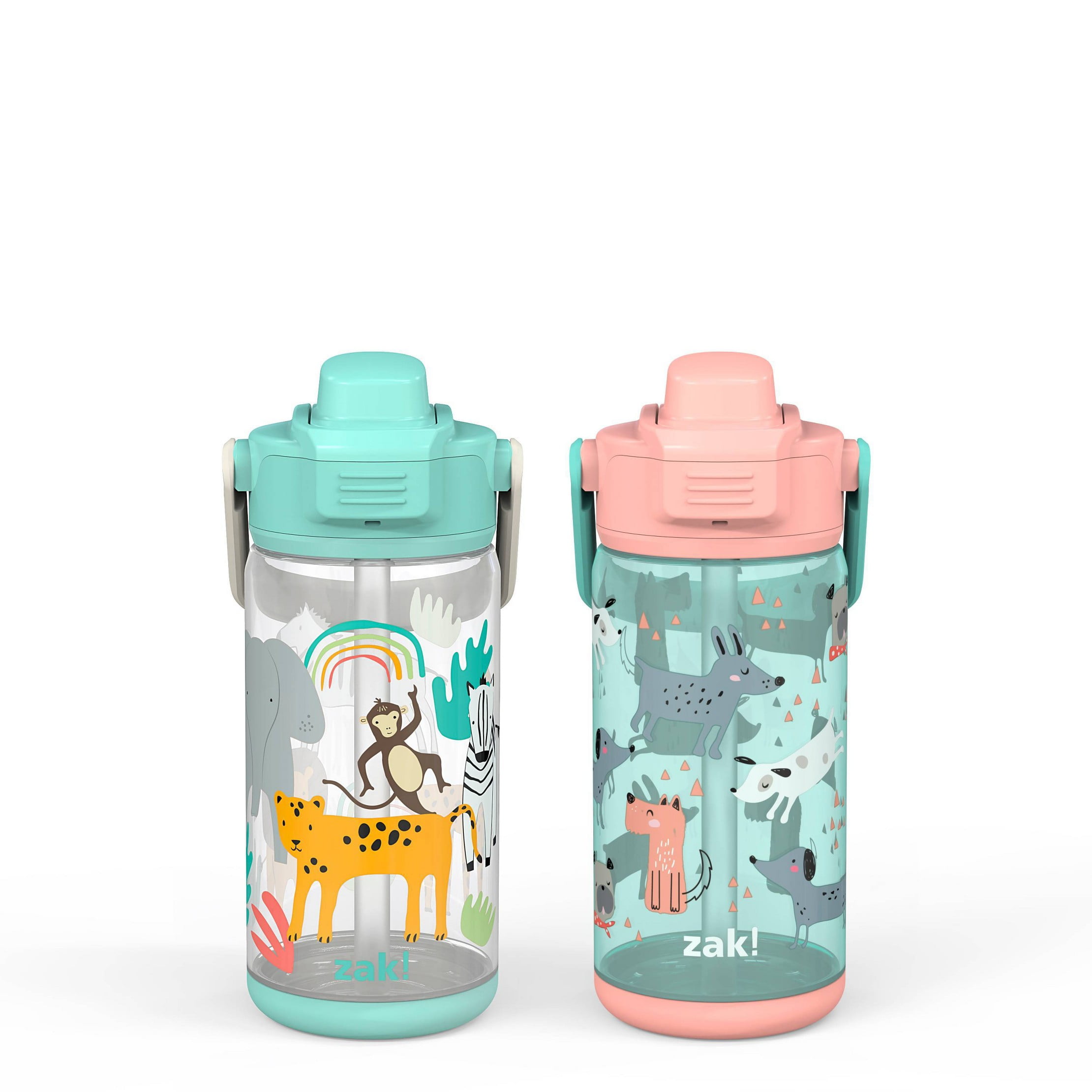 16oz Plastic Kids' Water Bottle with Bumper and Antimicrobial Spout ...