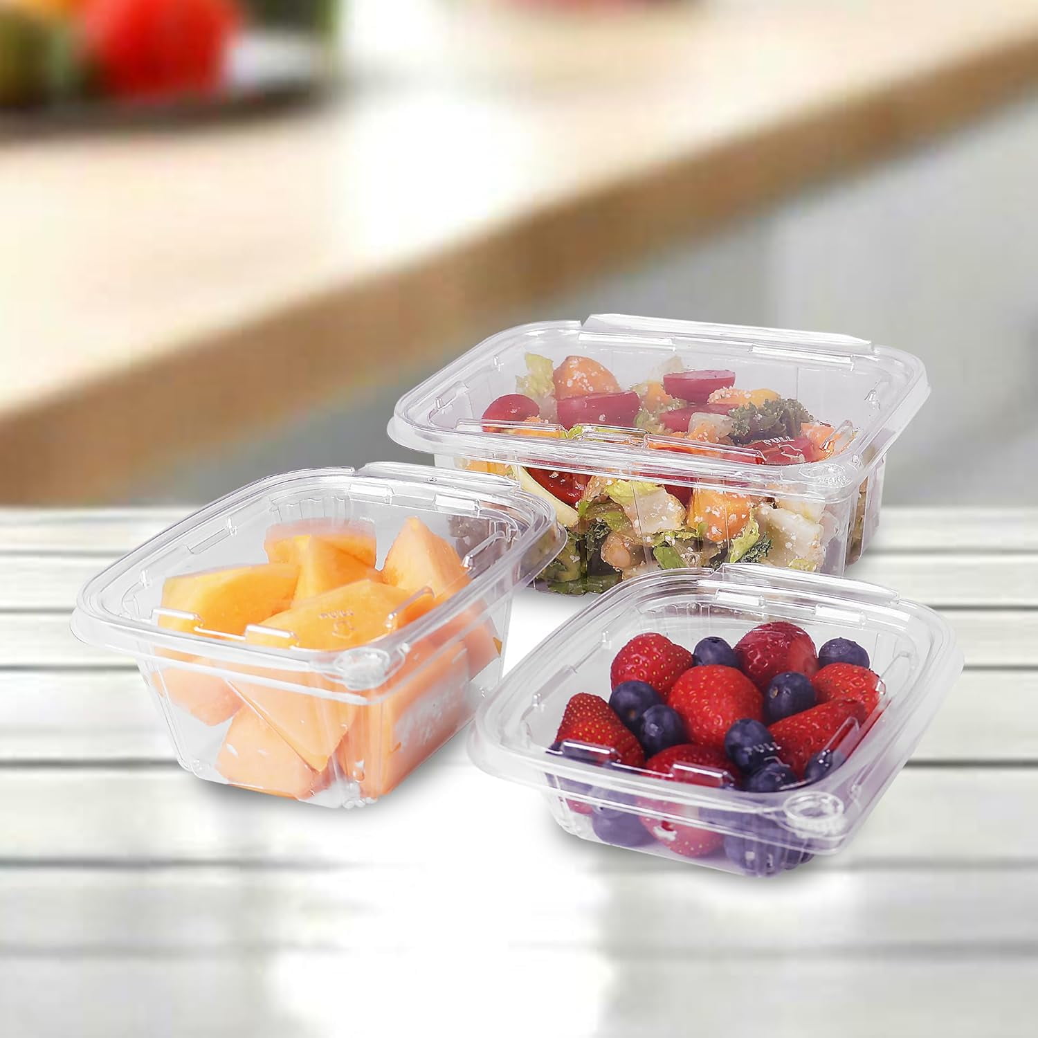 16oz RPET Clear Hinged Lid Tamper Evident Container – 240 Pcs - Walmart.com
