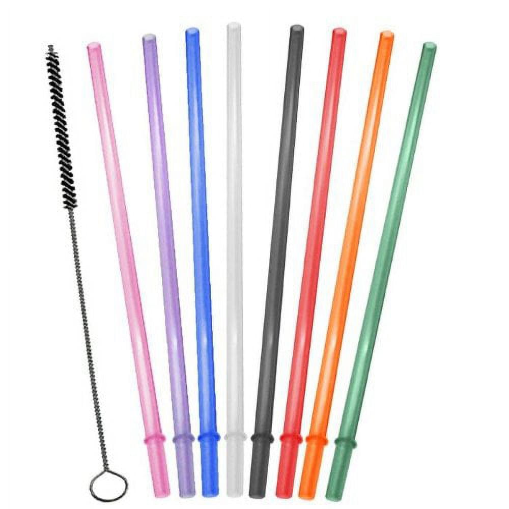 16oz, Rainbow Colored Replacement Acrylic Straw Set of 8 /With Cleaning ...