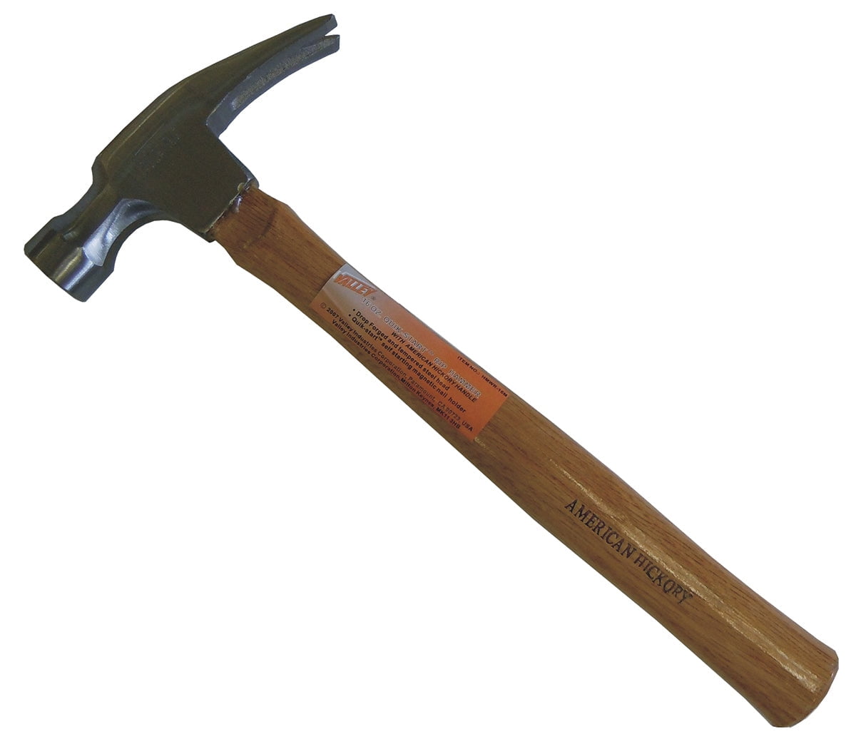 16oz Durable Rip Hammer with American Hickory Handle & Polished ...
