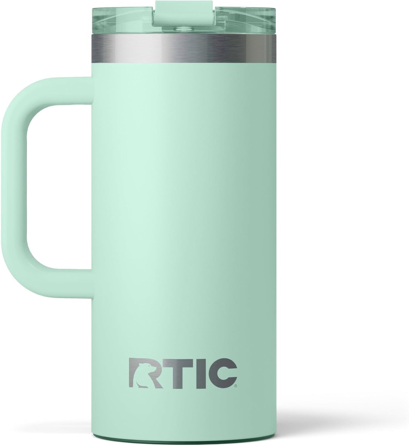 16oz Road Trip Travel Mug with Lid and Handle, Ceramic Lined, Insulated ...