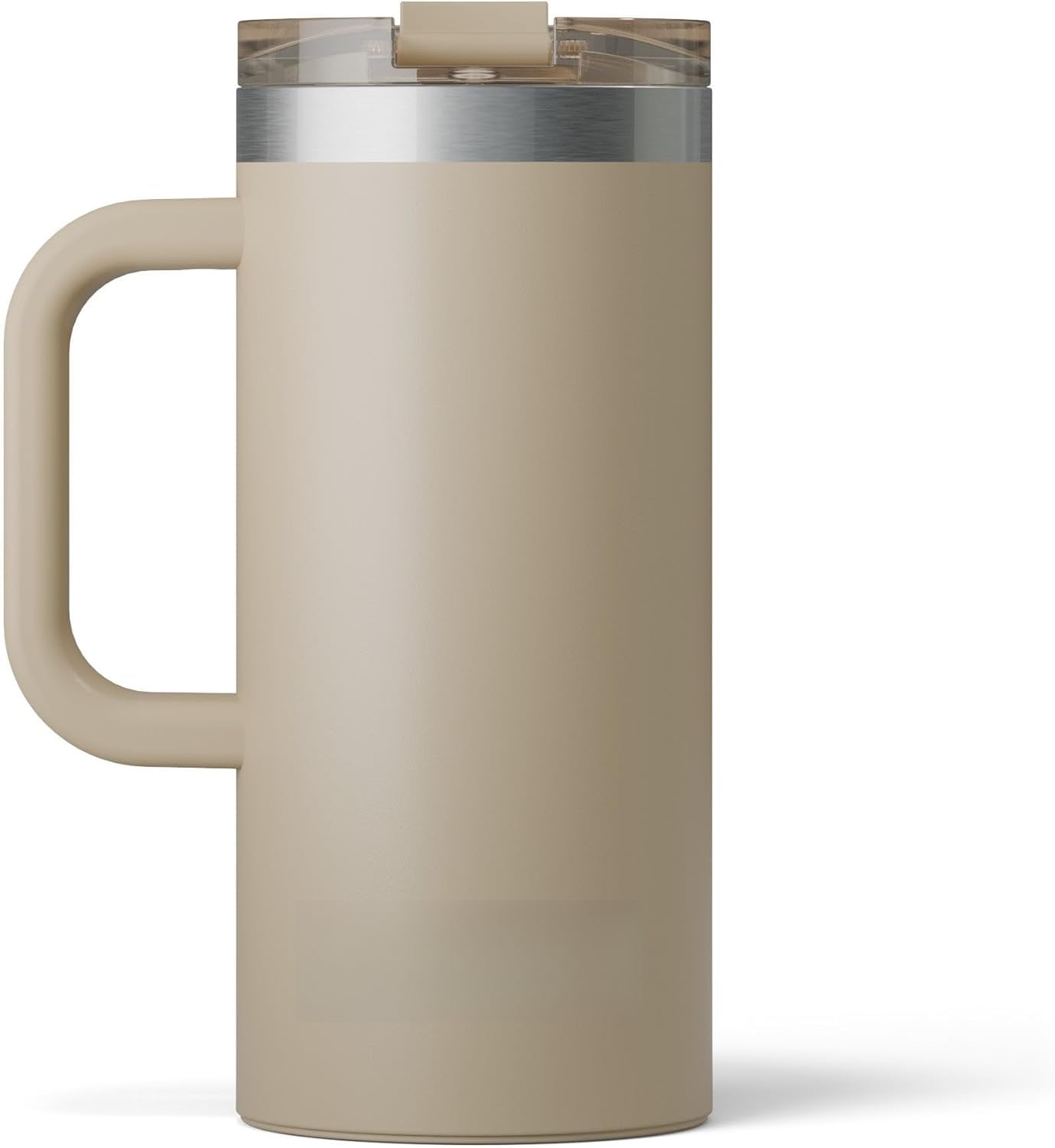 16oz Road Trip Travel Mug with Lid and Handle, Ceramic Lined, Insulated ...