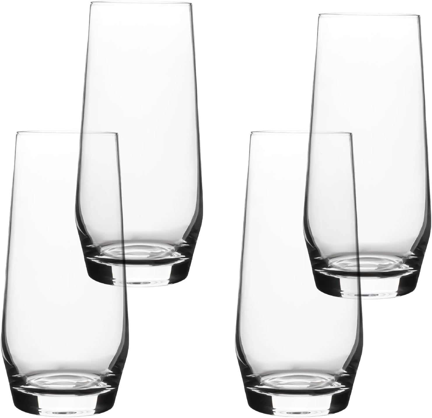 16oz Traditional Glassware - Set of 4 Classic Stem Drinking Glasses for ...