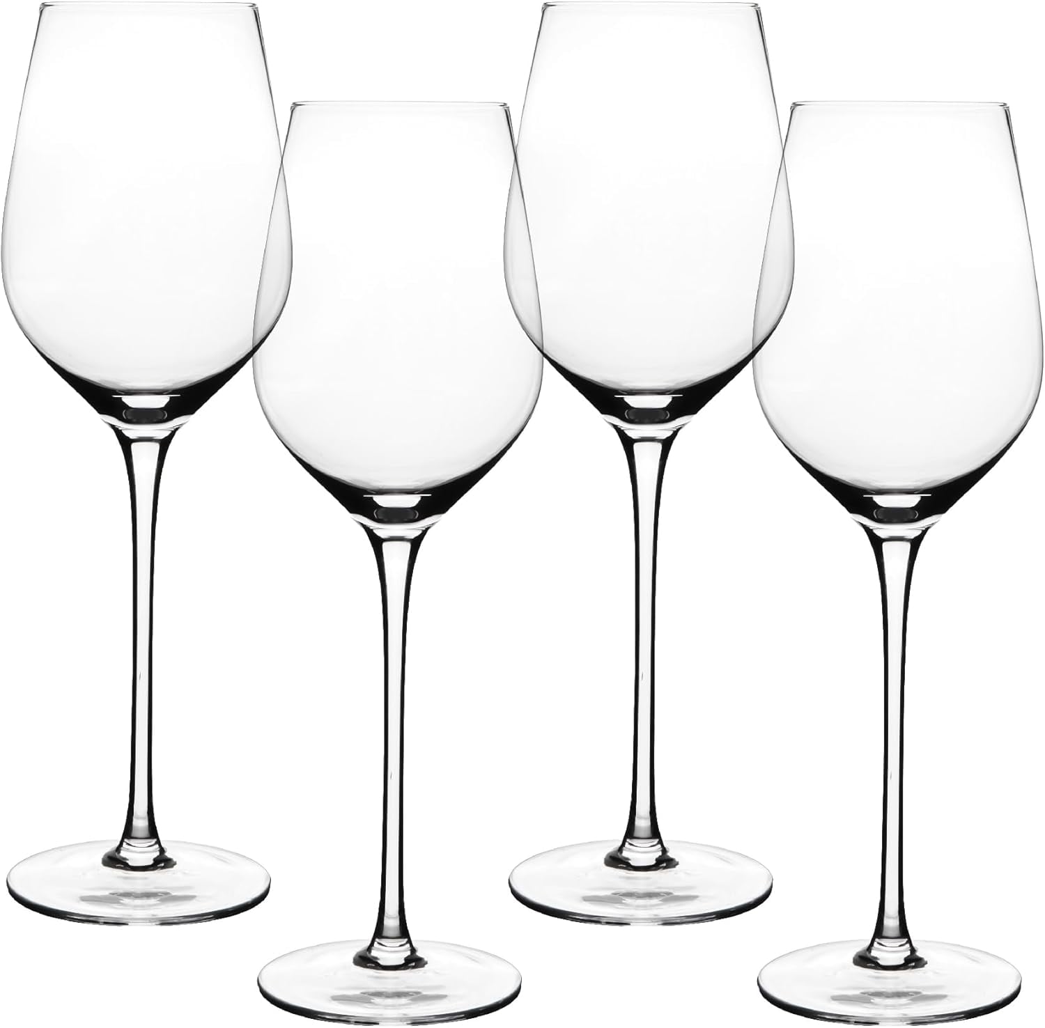 16oz Traditional Glassware - Set of 4 Classic Stem Drinking Glasses for ...