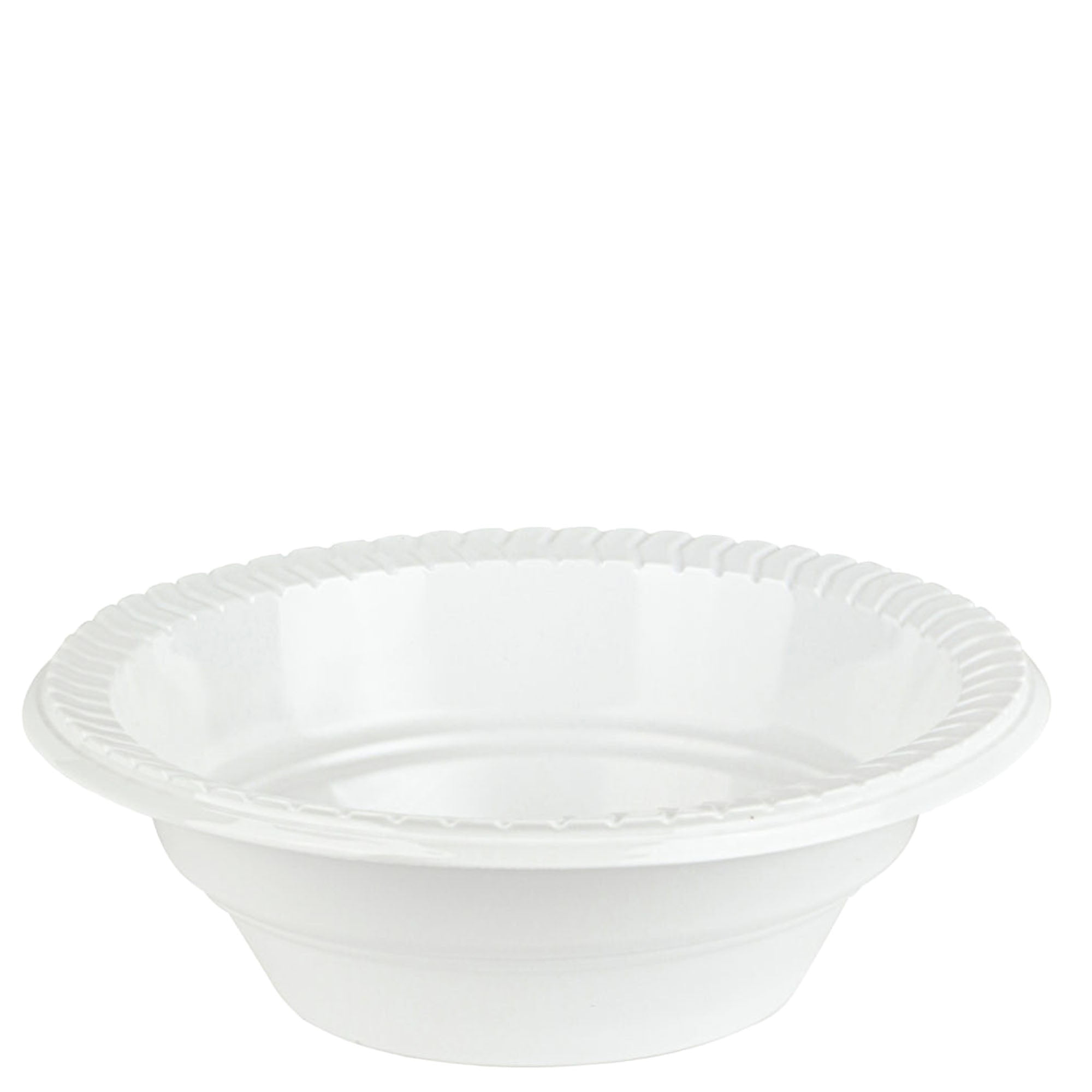 16oz White Round Plastic Bowl - Elegant Disposable Serving Bowl for ...
