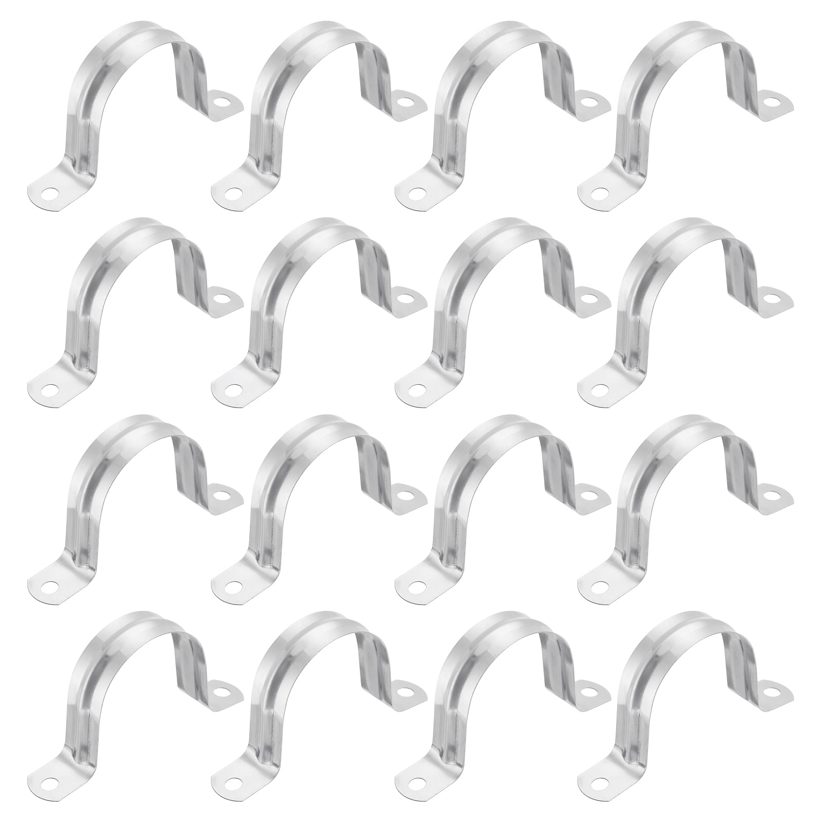 16pack Rigid Pipe Strap Fit 2 Inch (50mm) Tube OD, 2 Holes Stainless ...