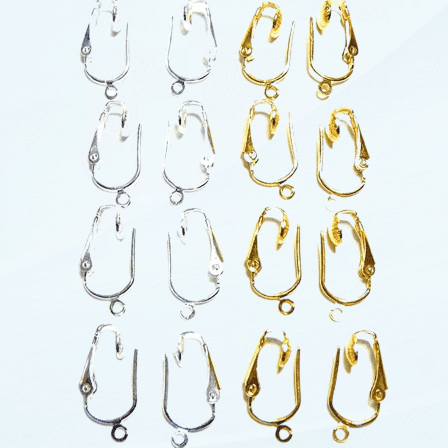 16pc Gold Silver Nickel Free Clip on DIY Earring Converter Kit-Change ...