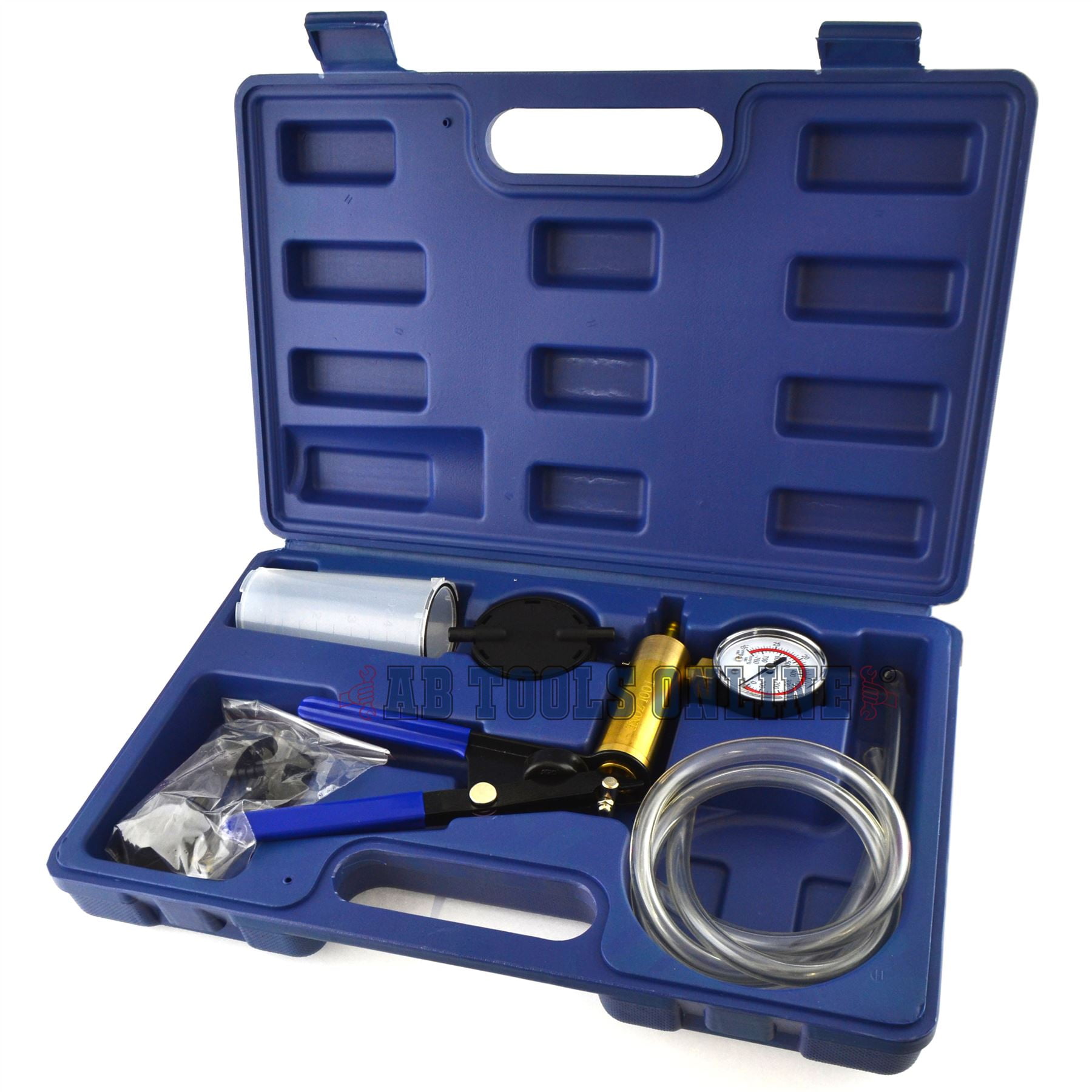 16pc Hand Held Vacuum Pump Brake Line Bleed Car Bike Bleeder Suction ...