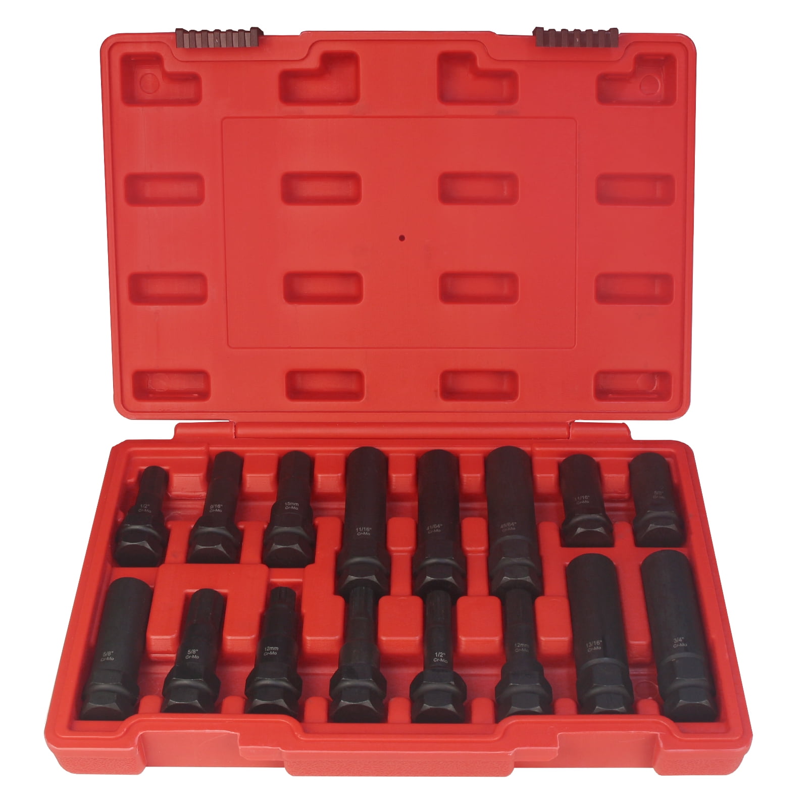 16pc Locking Lug Nut Master Key Set, SAE & Metric Wheel Lock Removal ...