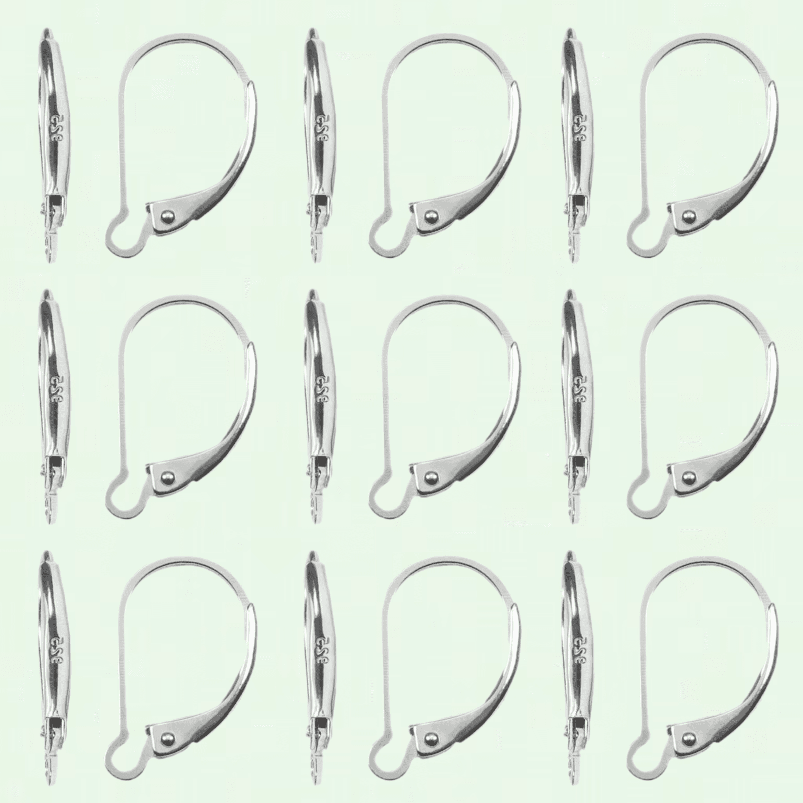 16pcs 925 Sterling Silver Leverback Earring Hooks, Hypoallergenic ...