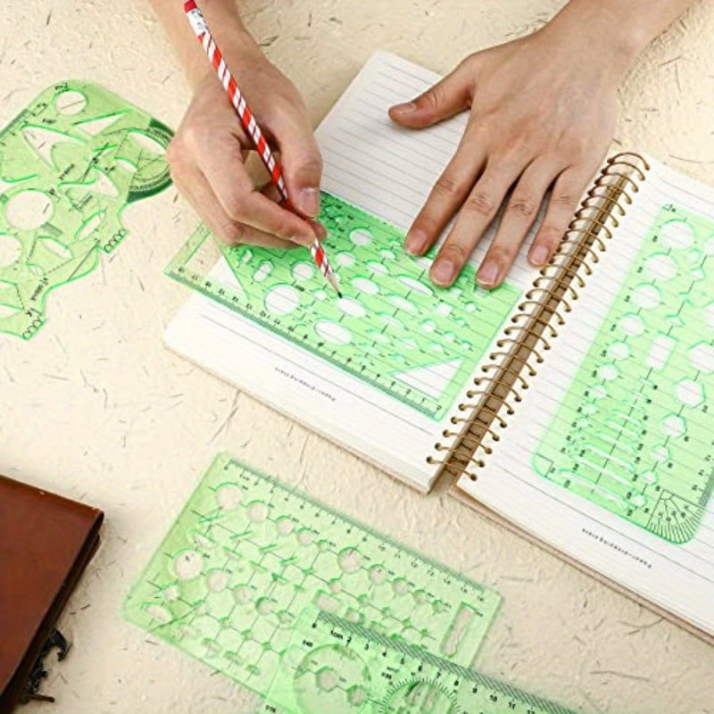 16pcs Architectural Drafting Stencil Set with Heavy-Duty Laser-Etched ...