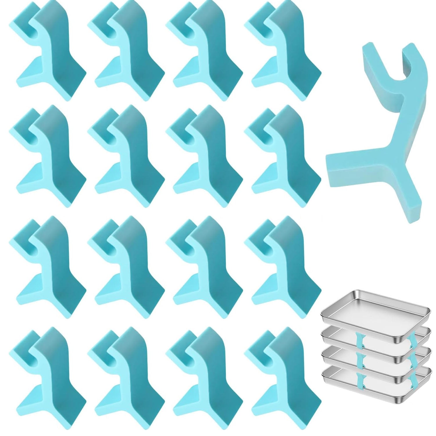 16pcs Baking Sheet Stackers Set Space-Saving Tray Stackers Reusable ...