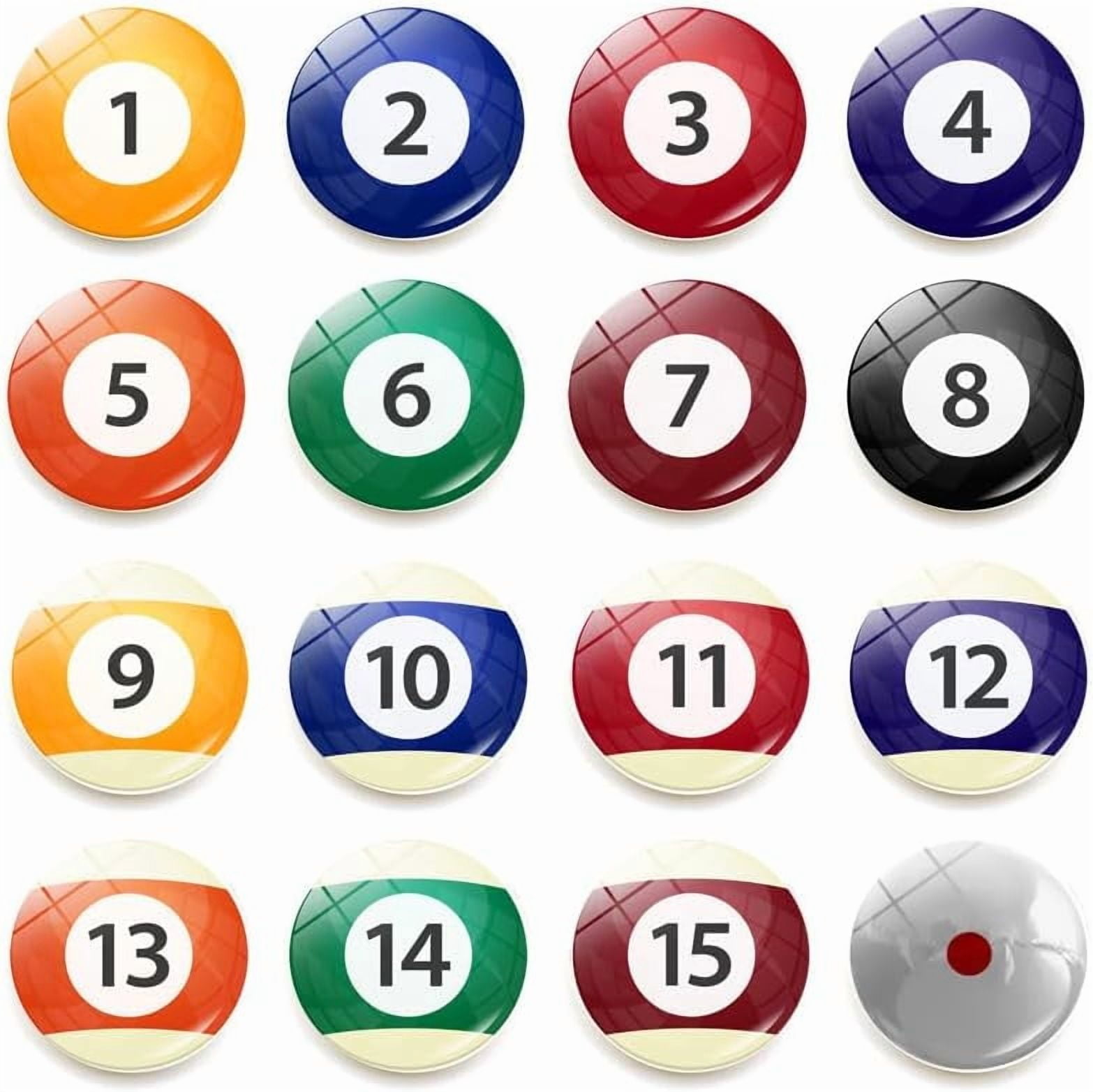 16pcs Billiards Refrigerator Magnet, 1 Inch Billiards Crystal Glass ...