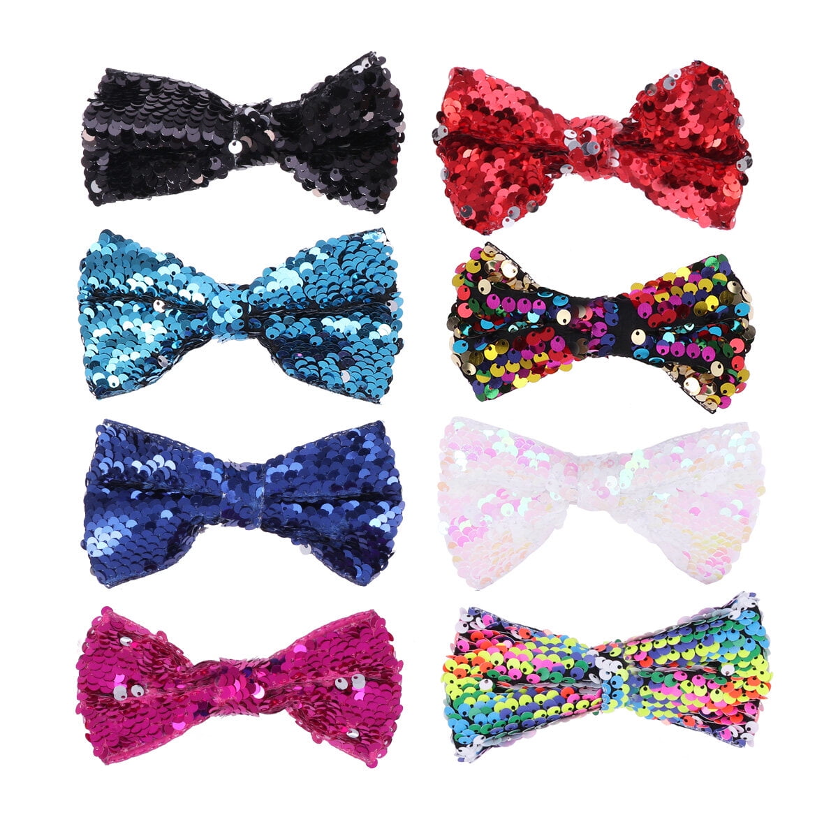 16pcs Bowknot Decor Hairpin Shining Hairpin Headdress for Kid Child Girl (White, Red, Blue ...