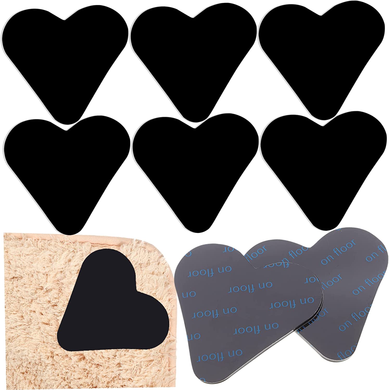 16pcs Carpet Stickers Double Back Tape Floor Tape Non Skid Rug Anti ...