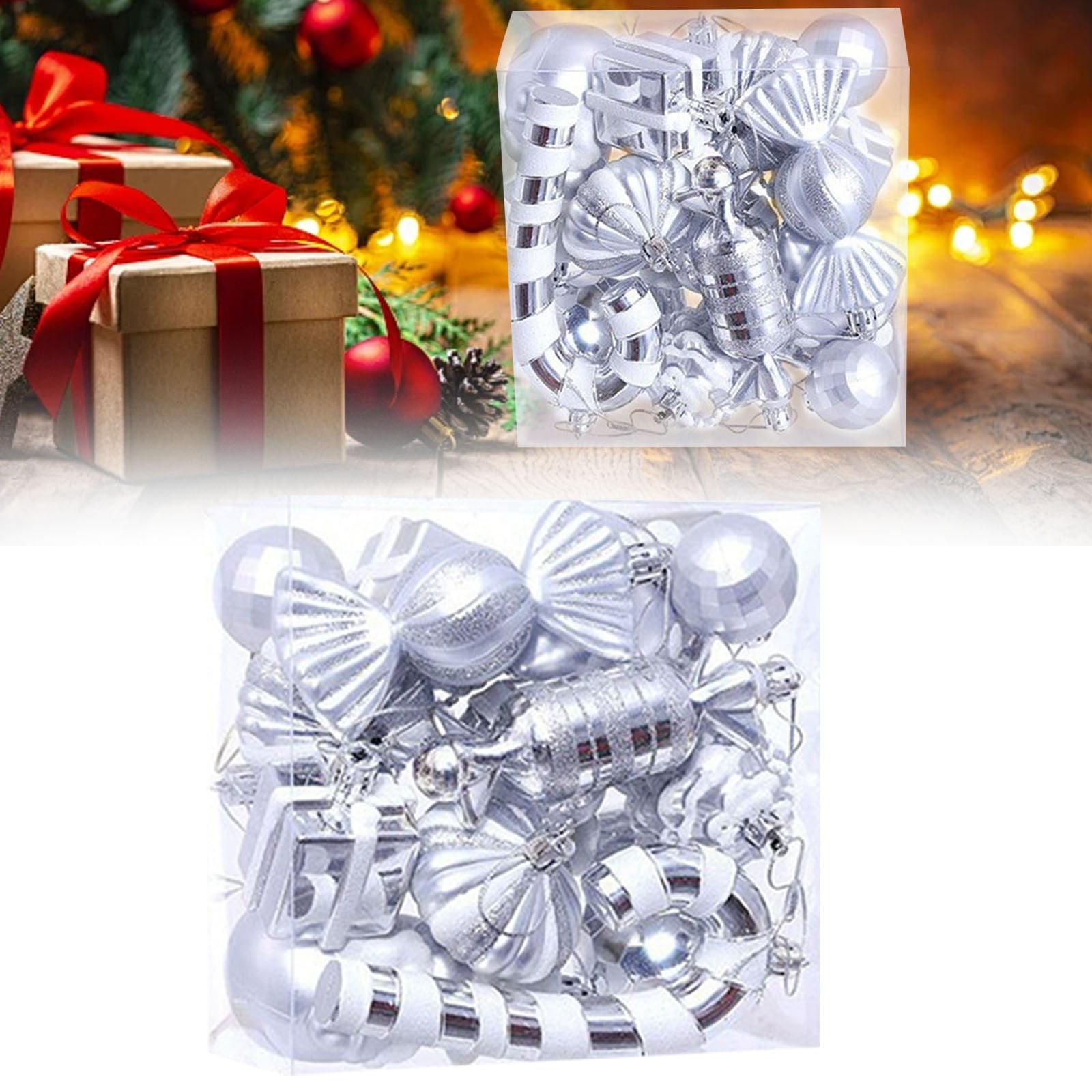 16pcs Christmas Balls Ornaments Set，Gnome Christmas Tree Decorations ...