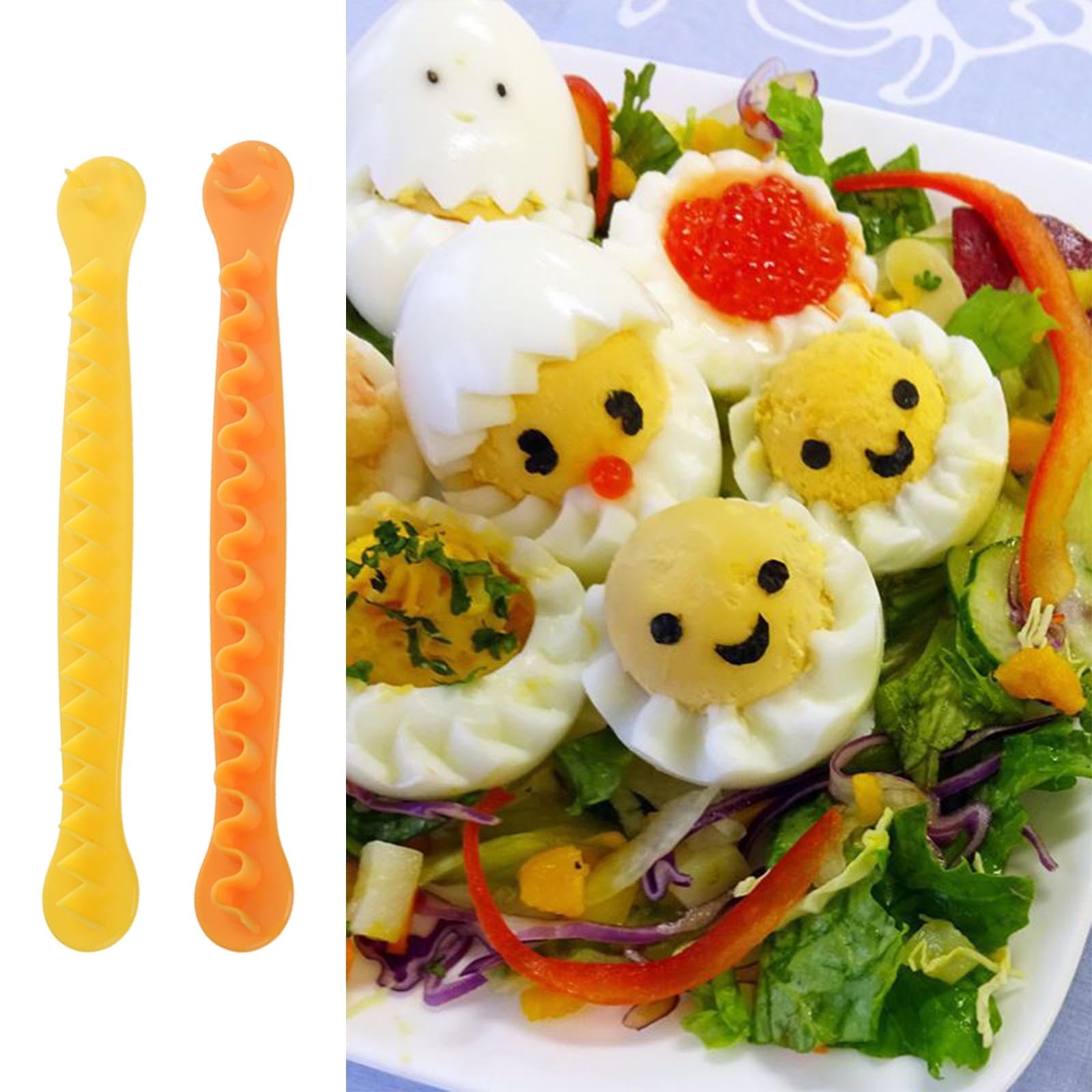 16pcs Deviled Egg Cutter Set Flower Shaped Kitchen Tool for Hard Boiled ...