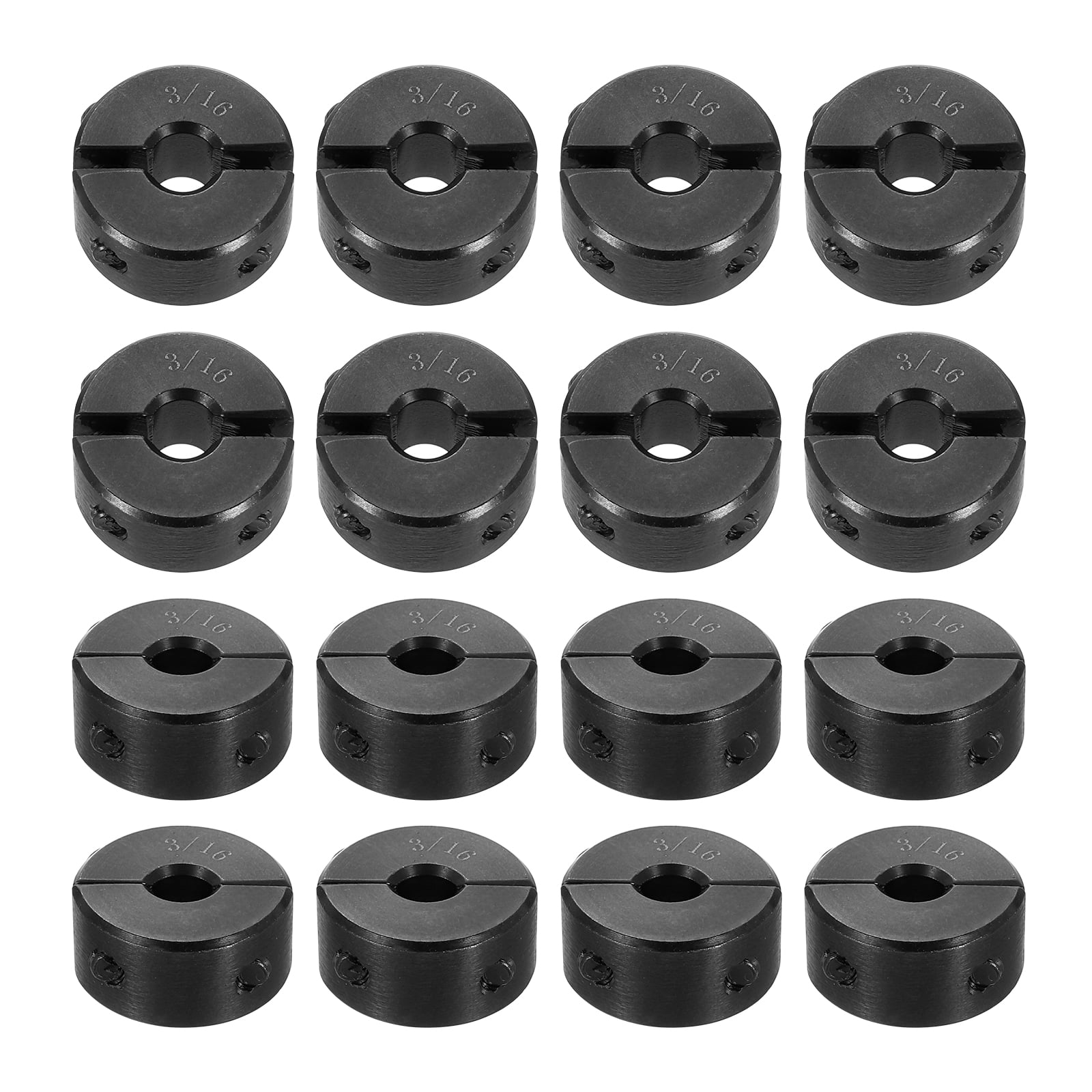 16pcs Double Split Shaft Collar for 3/16" Shaft, Two-Piece Clamping ...