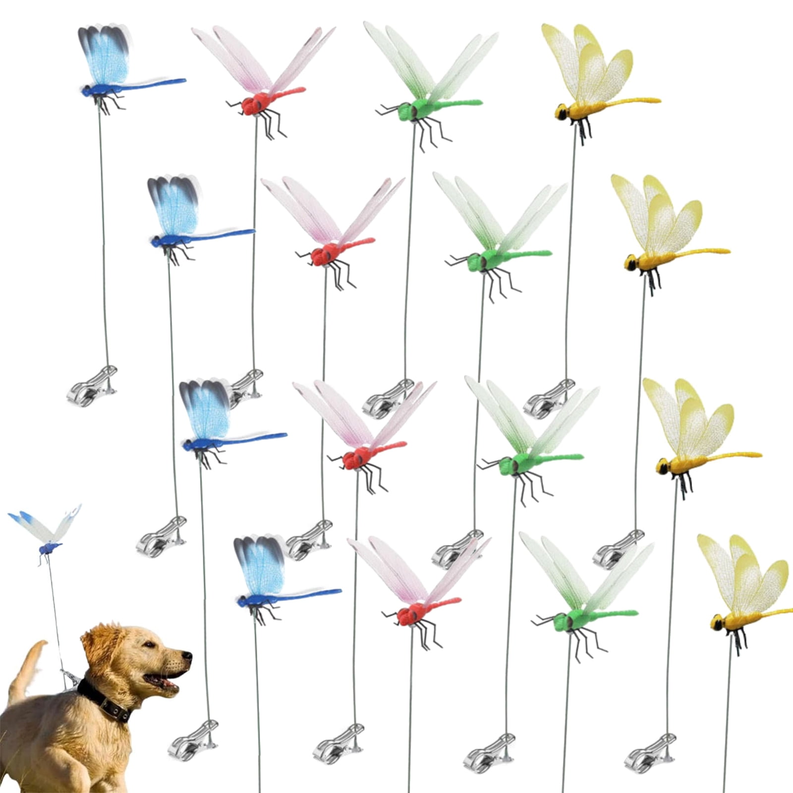 16pcs Dragonfly Clip Bug Repellent, Clip On Dragon Fly,Outdoor Fake ...