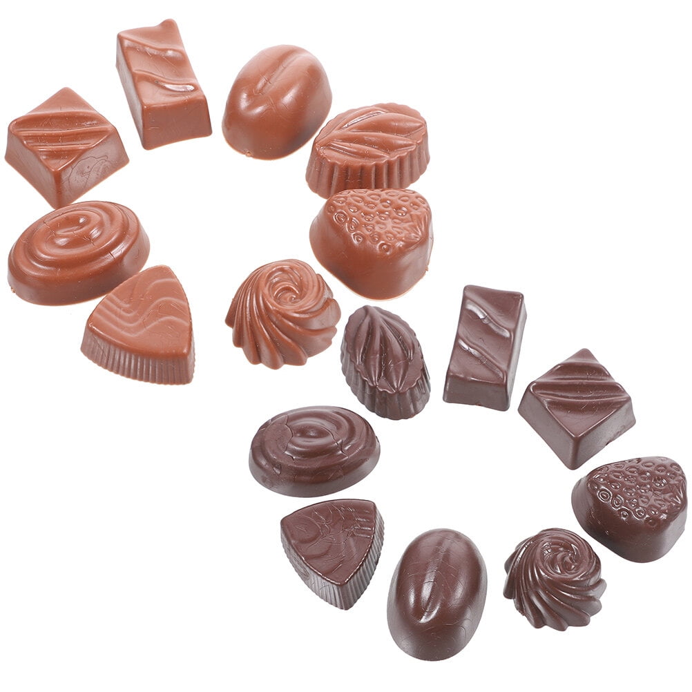 16pcs Fake Chocolate Props Simulated Chocolates Models Bulk Faux ...
