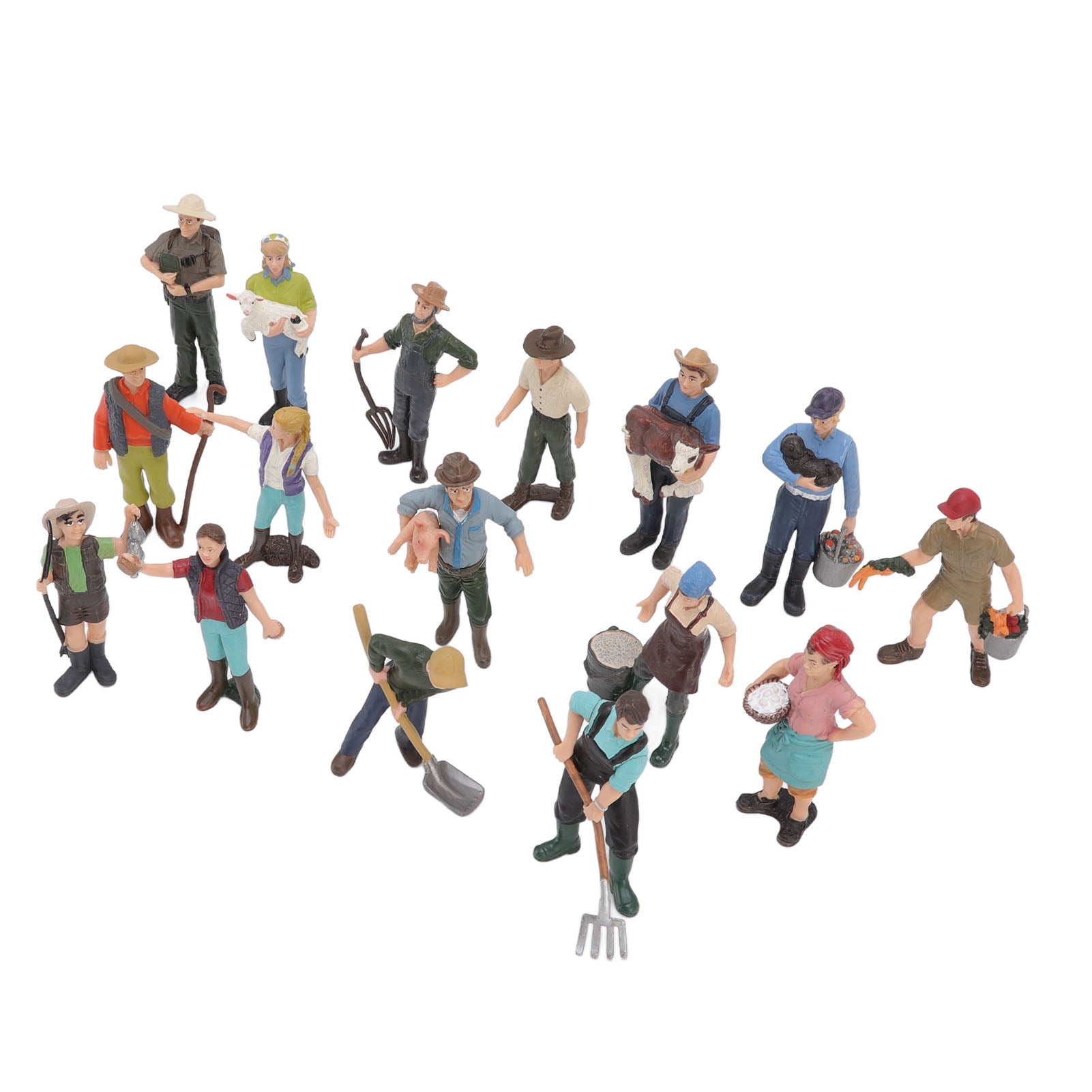 16pcs Farmer Model, Realistic Statues of Male and Female Farmers ...