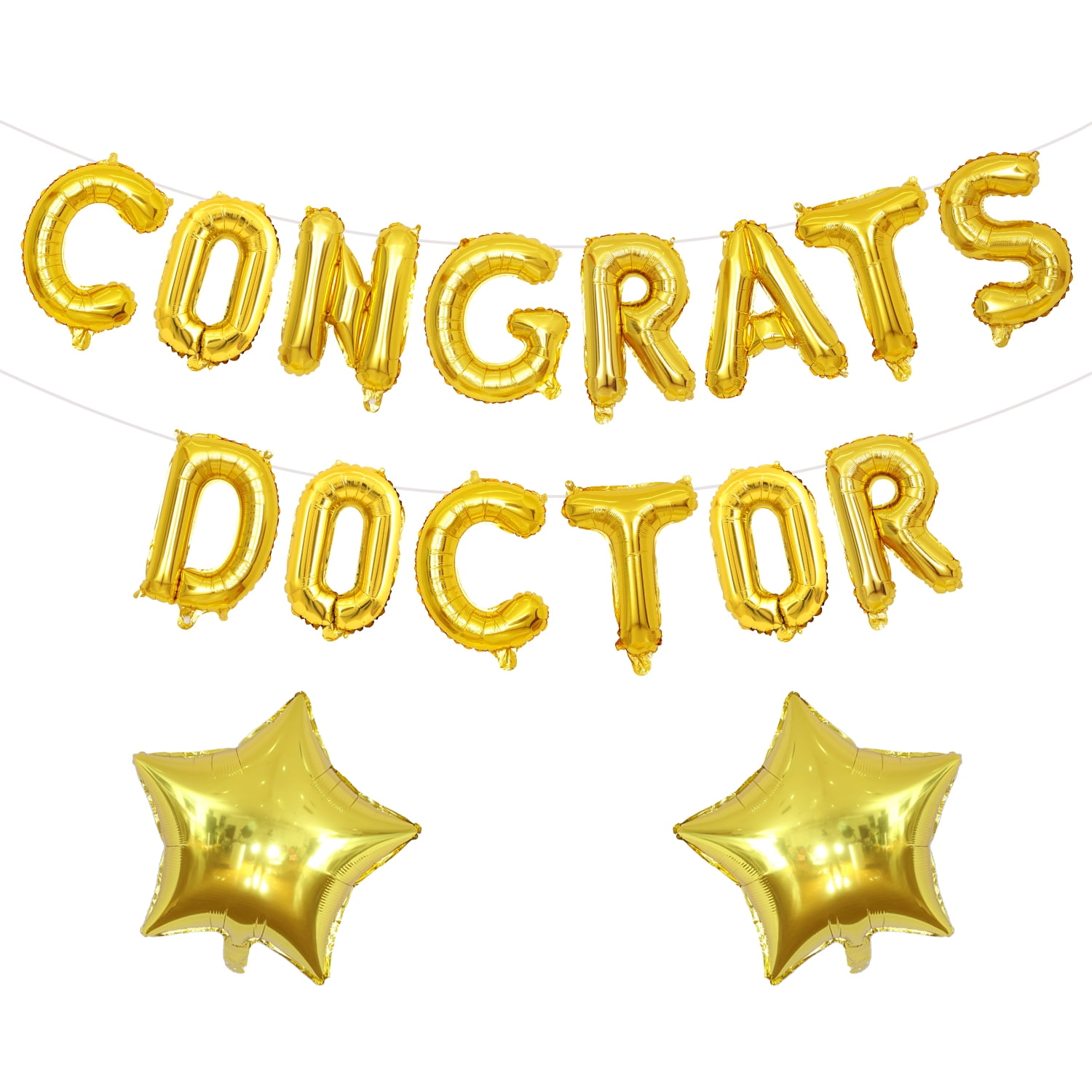 16pcs Gold Congrats Doctor Medical Graduation Foil Balloons for Medical ...